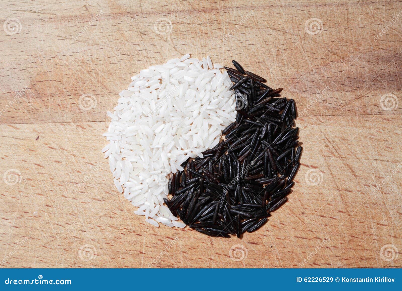 Yin Yang Rice Symbol stock image. Image of balance, variation - 62226529