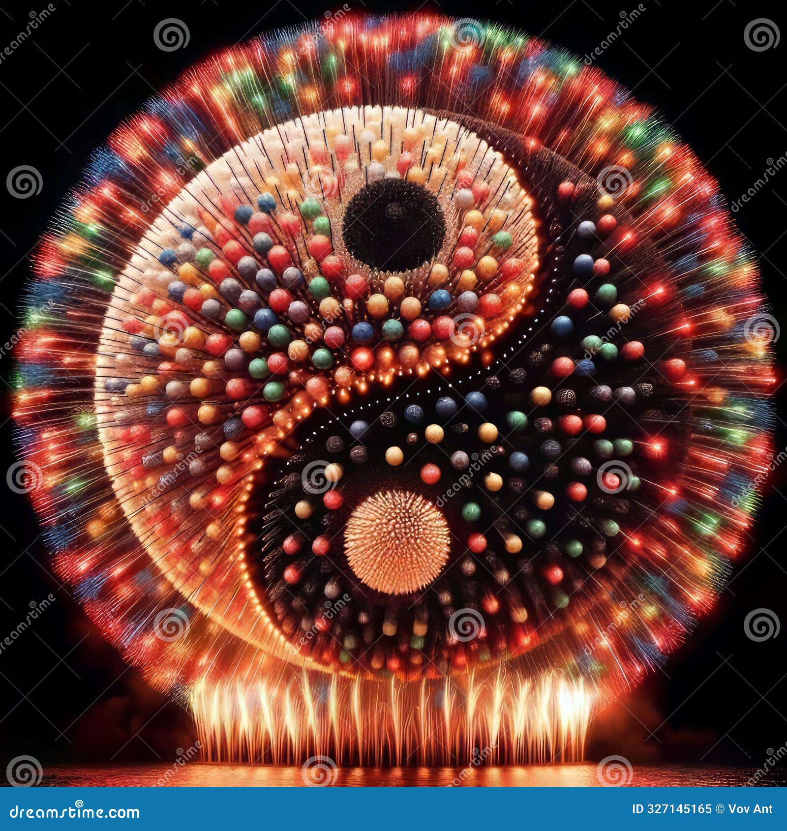 Yin Yang Shells Large, Spherical Fireworks that Explode into a Stock ...