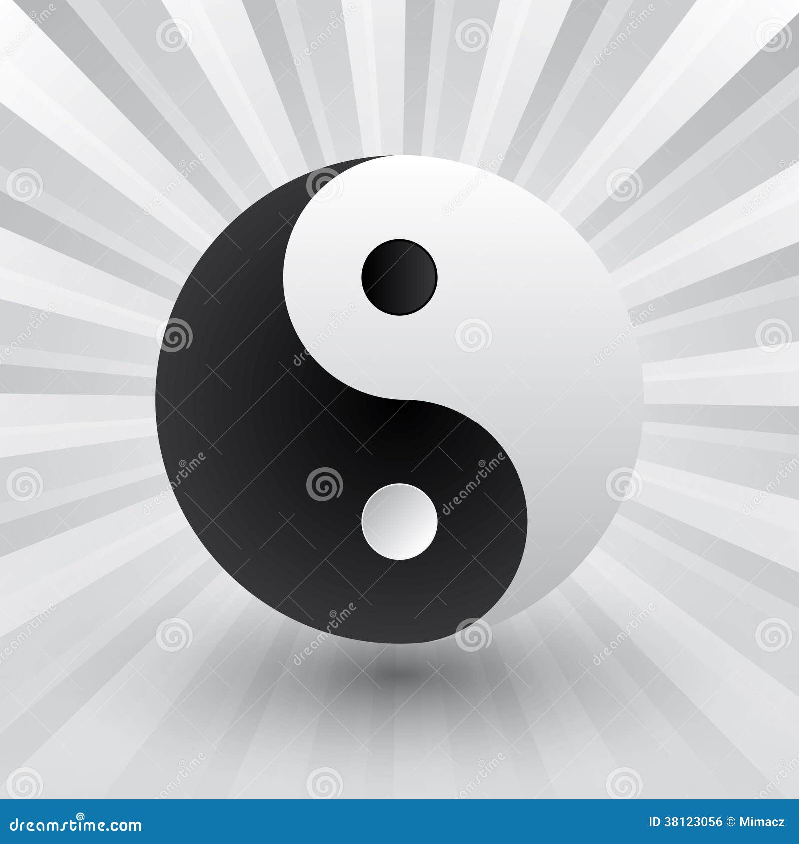 Yin And Yang Simple Symbol. Stock Vector Illustration Isolated On White ...