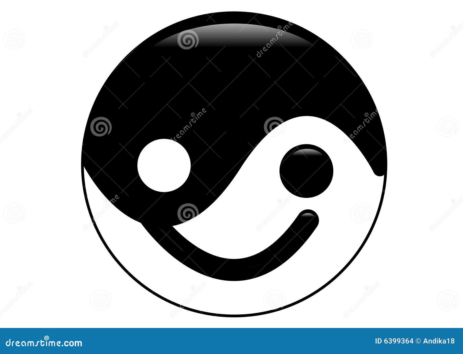 Yin yang smile stock vector. Illustration of culture, philosophy - 6399364