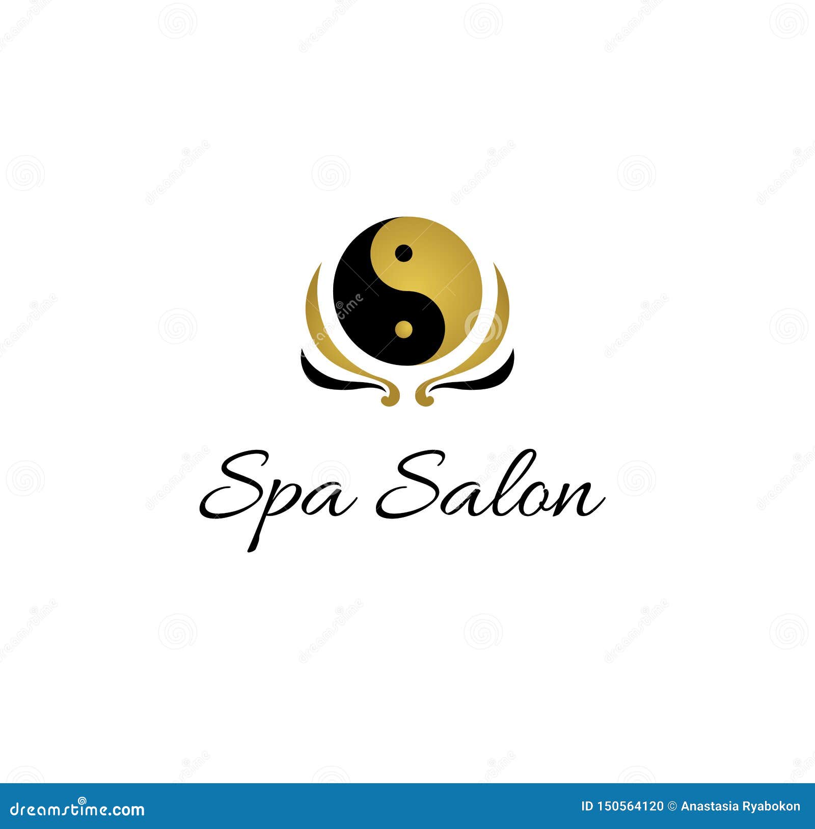 Yin Yang Spa Salon Logo Vector Illustration | CartoonDealer.com #150564120