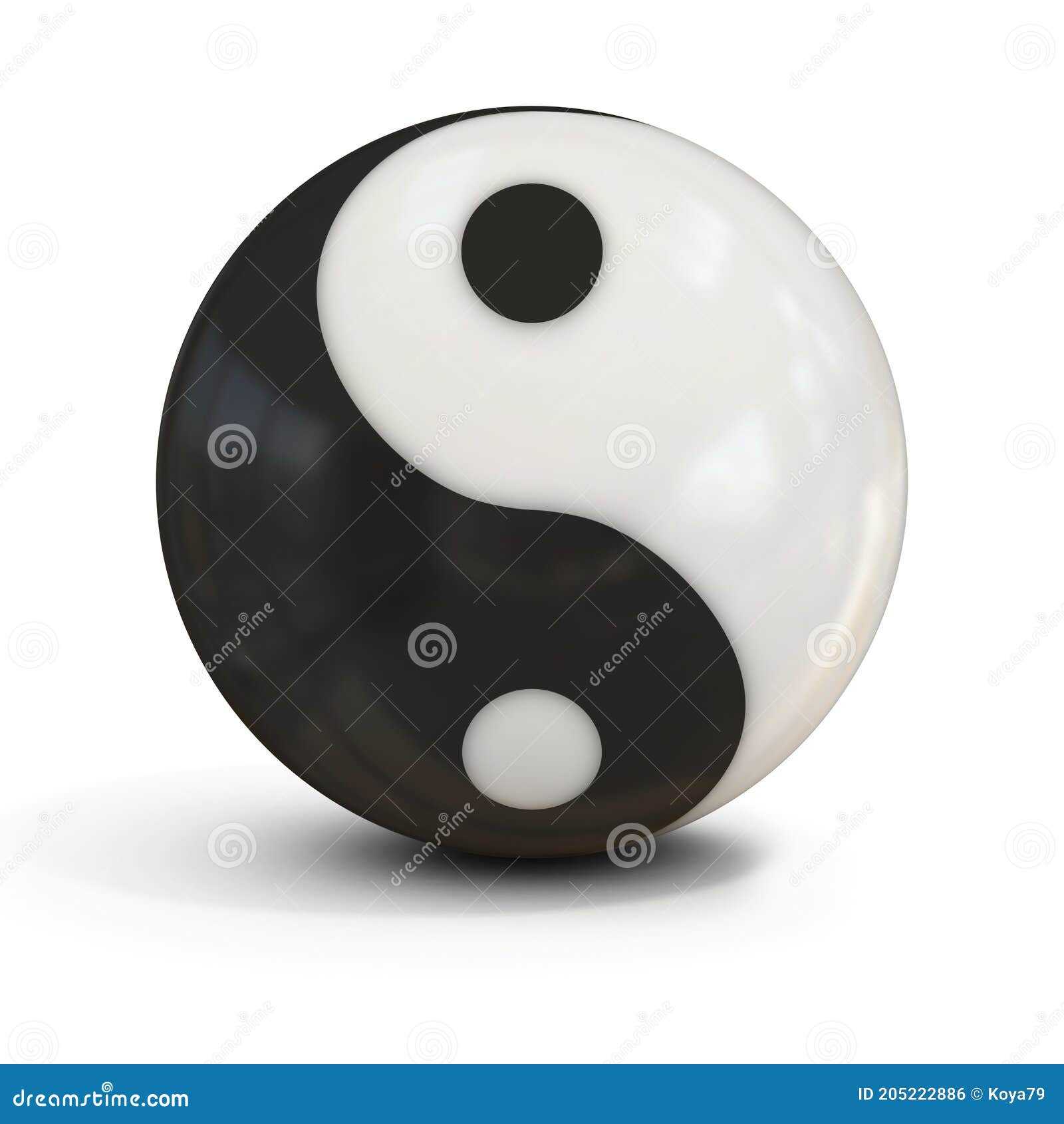 Yin Yang Sphere 3d Rendering Stock Illustration - Illustration of ...