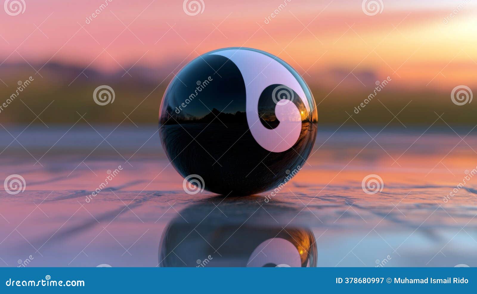Yin Yang Sphere Logo Illustration Design. Vector EPS 10 | CartoonDealer ...