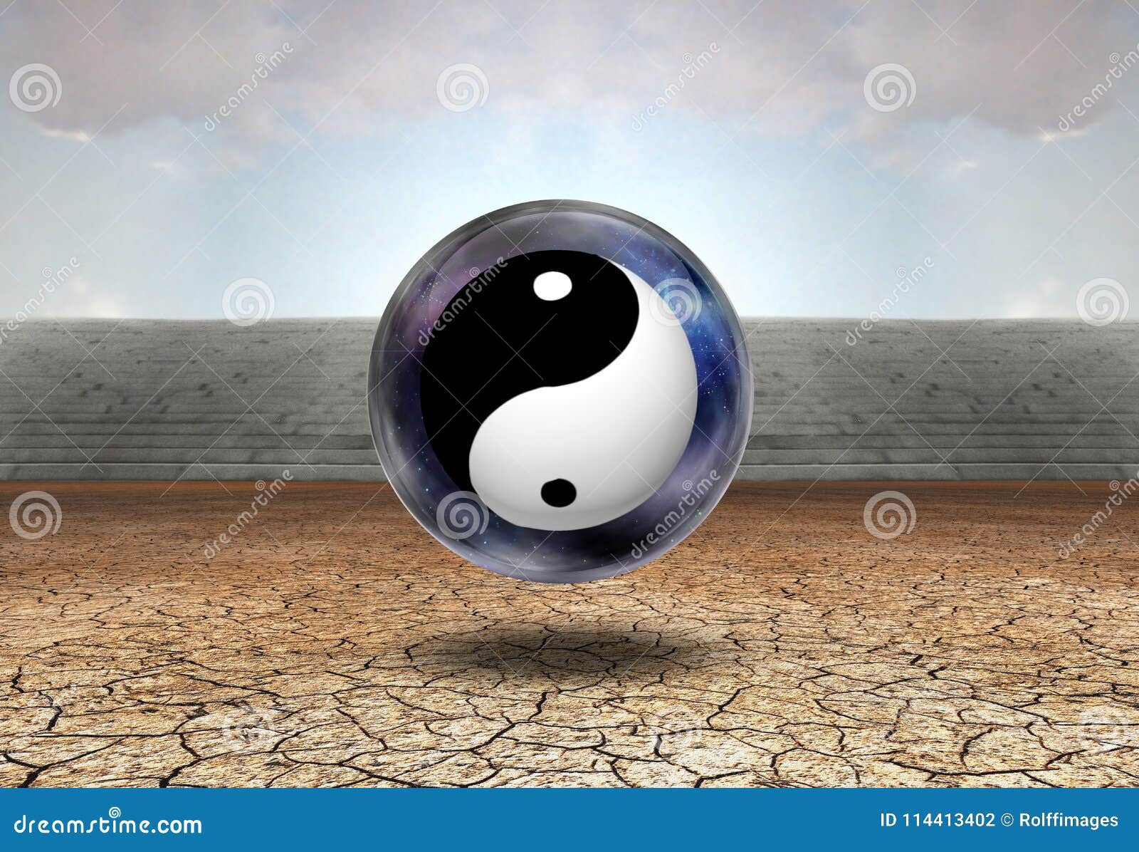 Yin-Yang stock illustration. Illustration of abstract - 114413402