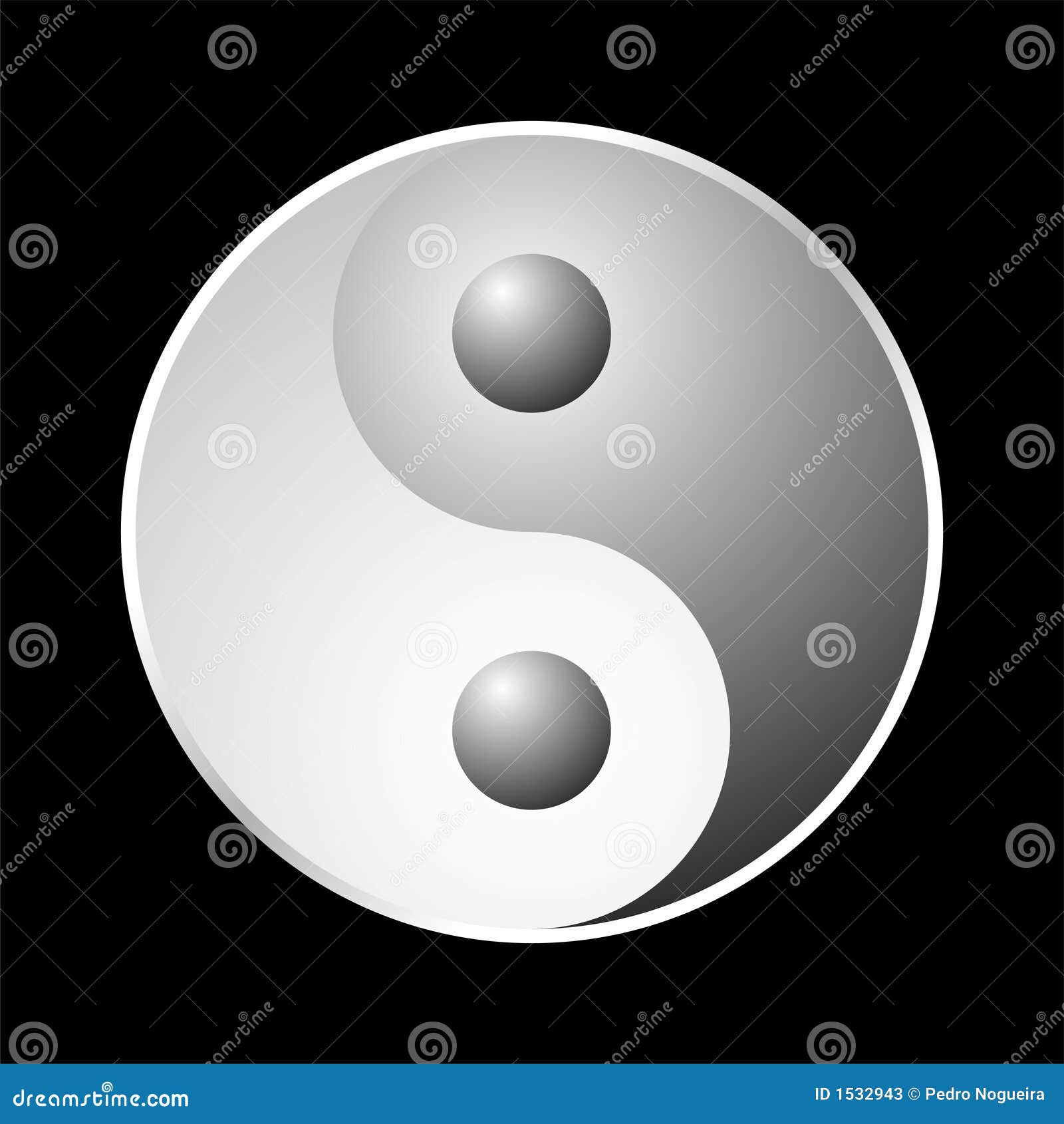 Yin Yang symbol stock vector. Illustration of opposites - 1532943
