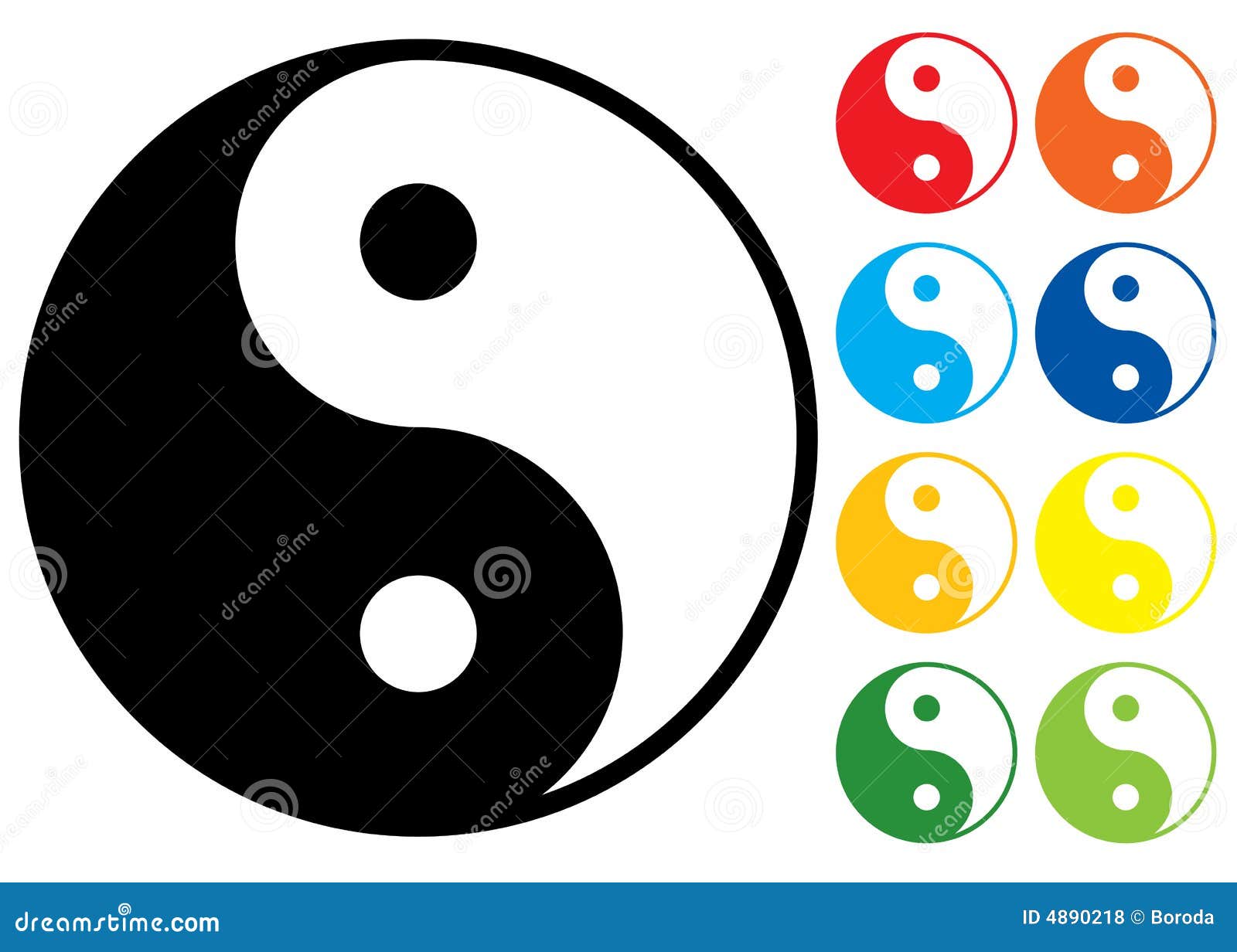 Yin And Yang Symbol. Vector Illustration | CartoonDealer.com #4890218