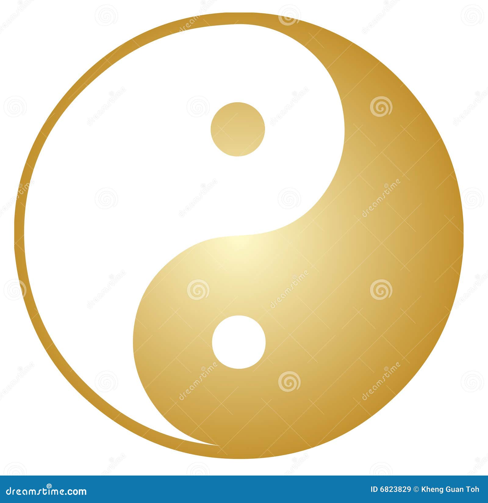 Yin Yang Symbol Isolated, Daoism Faith Sign Stock Illustration ...