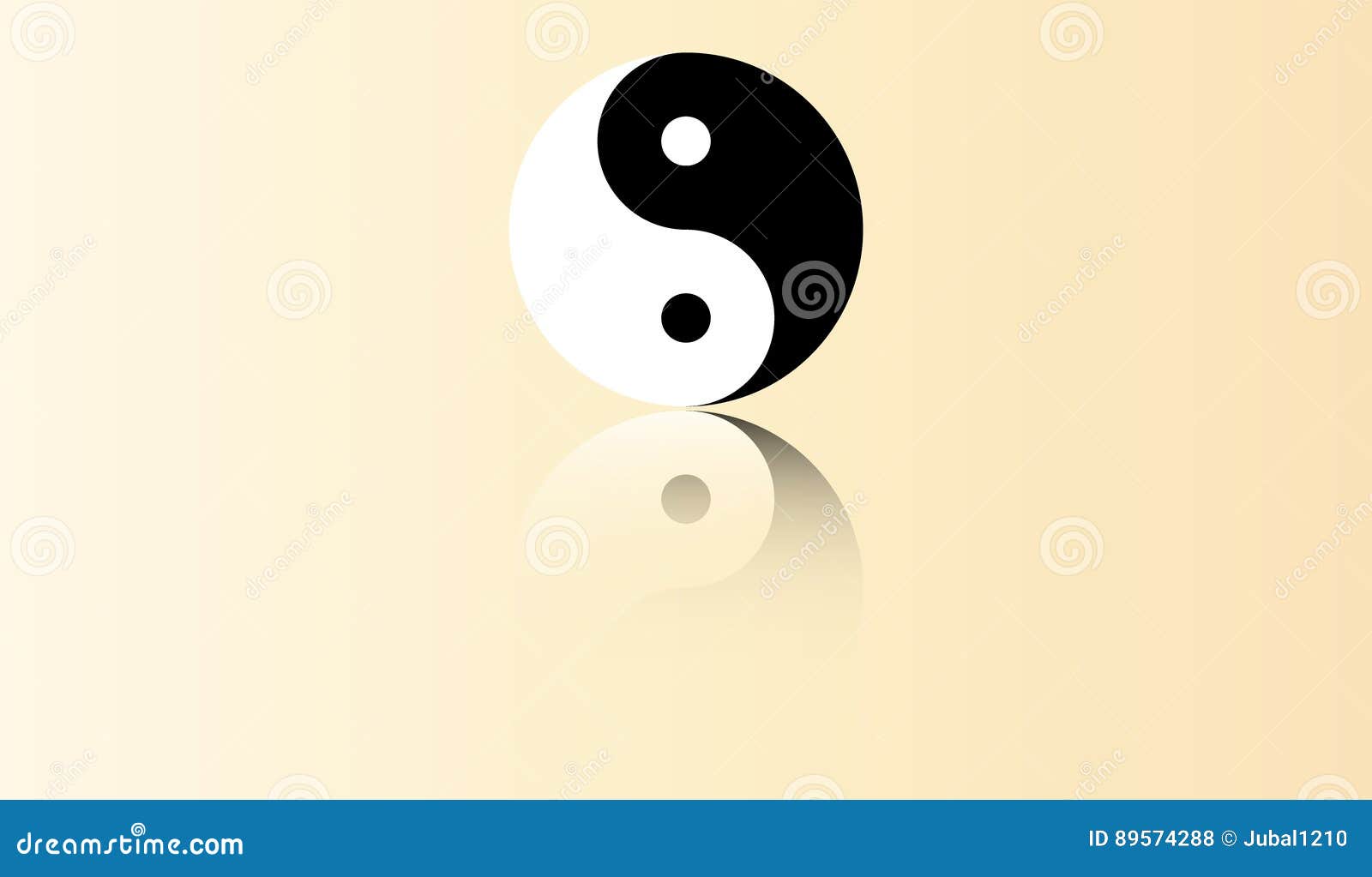 Yin Yang Symbol vektor abbildung. Illustration von osten - 89574288