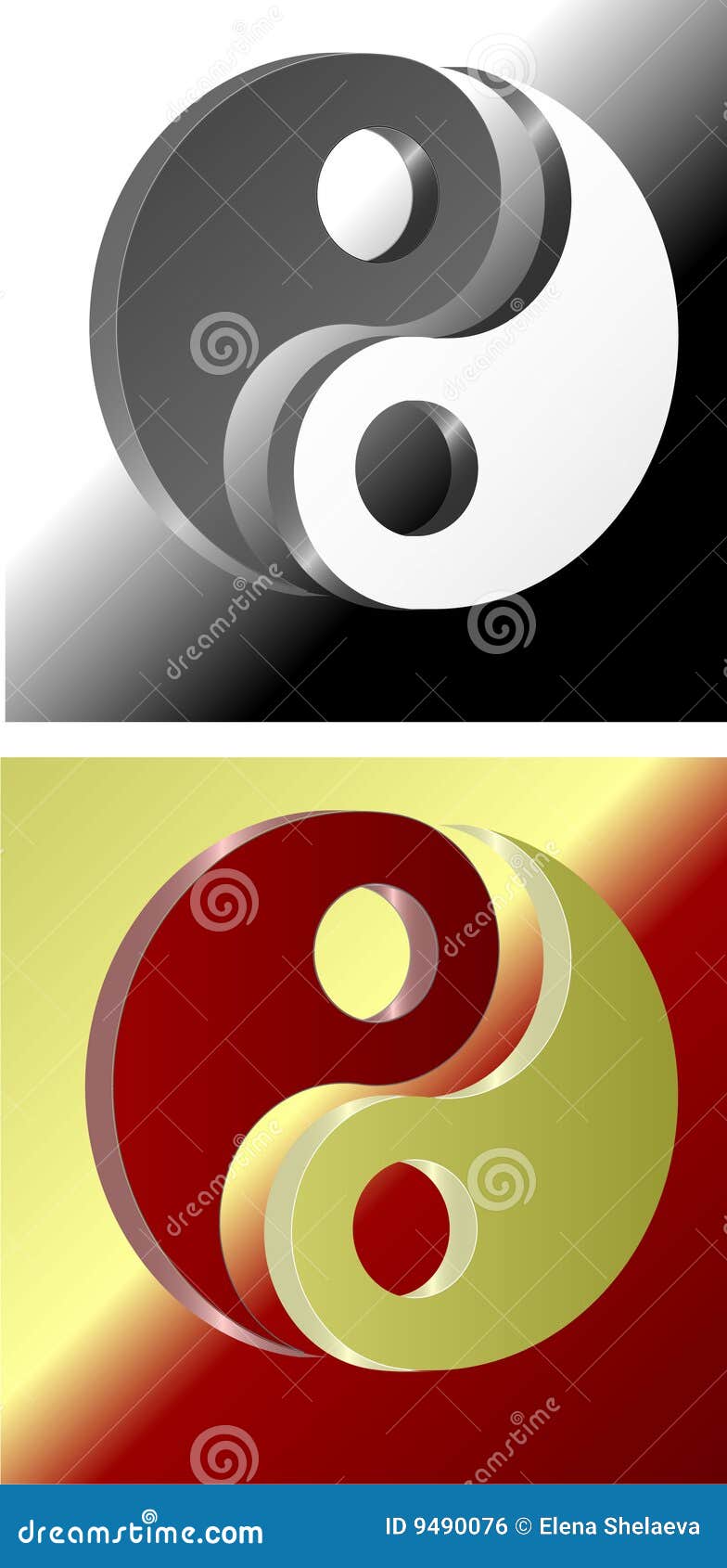 Yin yang symbol stock illustration. Illustration of beautiful - 9490076