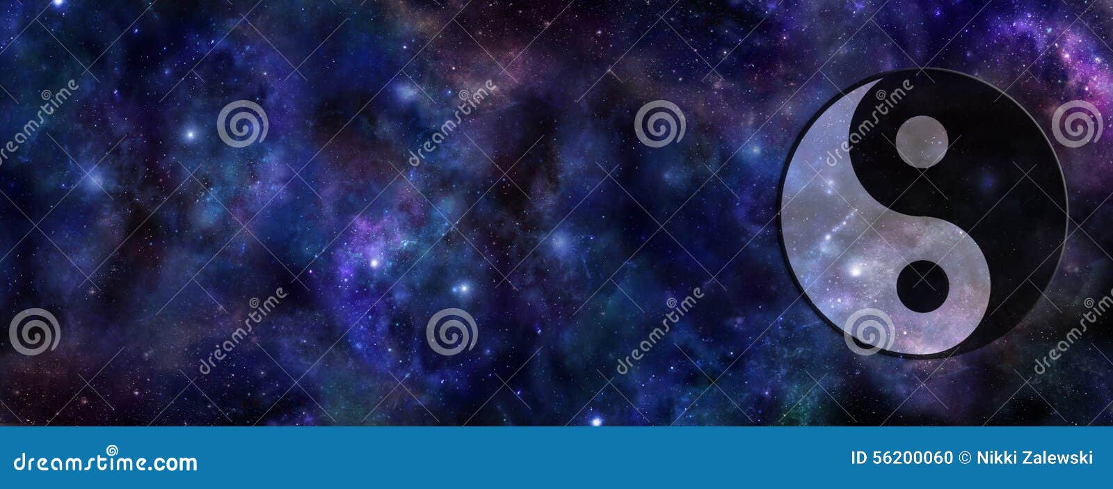 Yin and Yang Symbol banner stock illustration. Illustration of dark ...