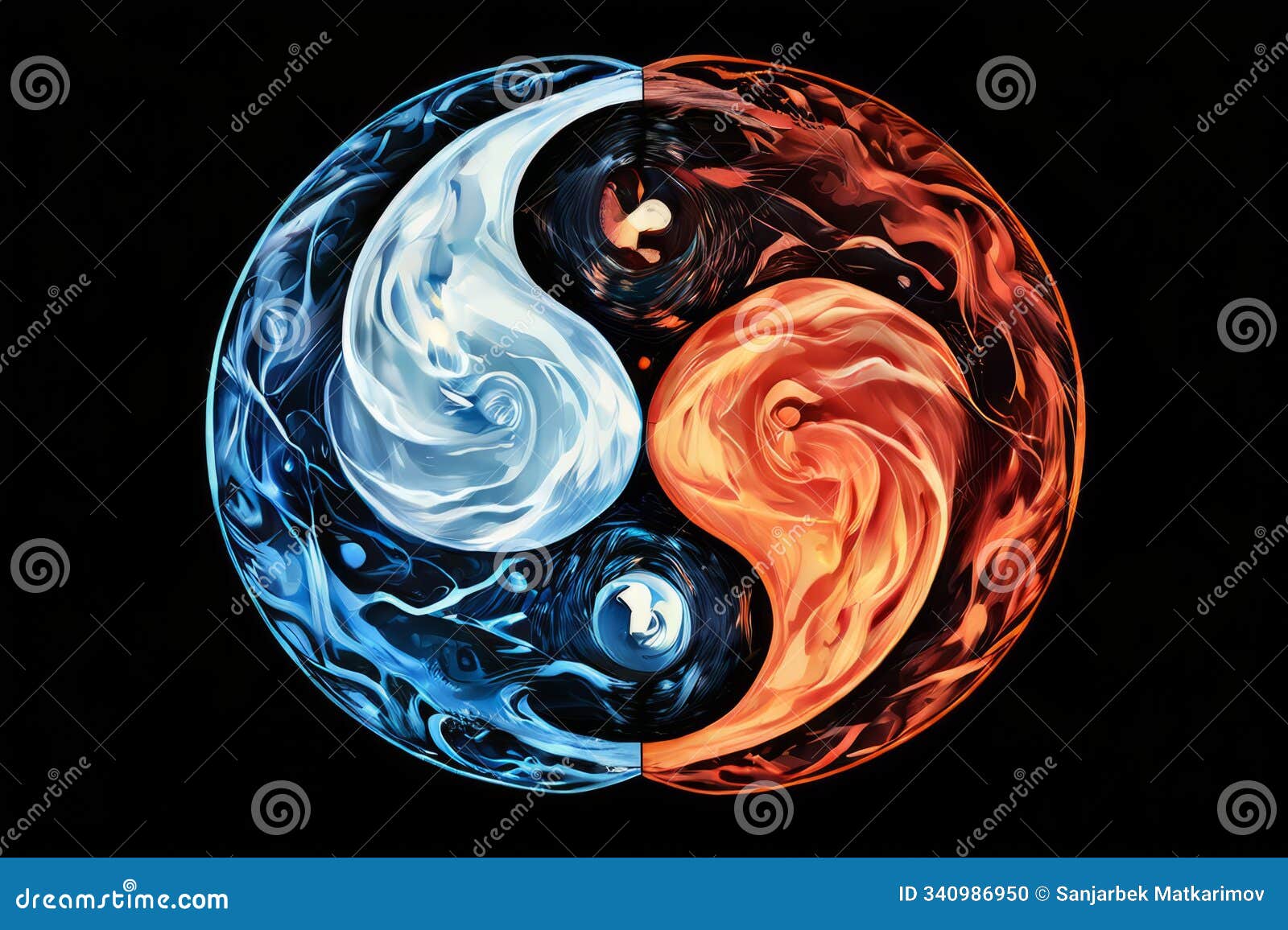 Yin Yang a Yin Yang Symbol with a Circular Shape a Harmonious De Stock ...