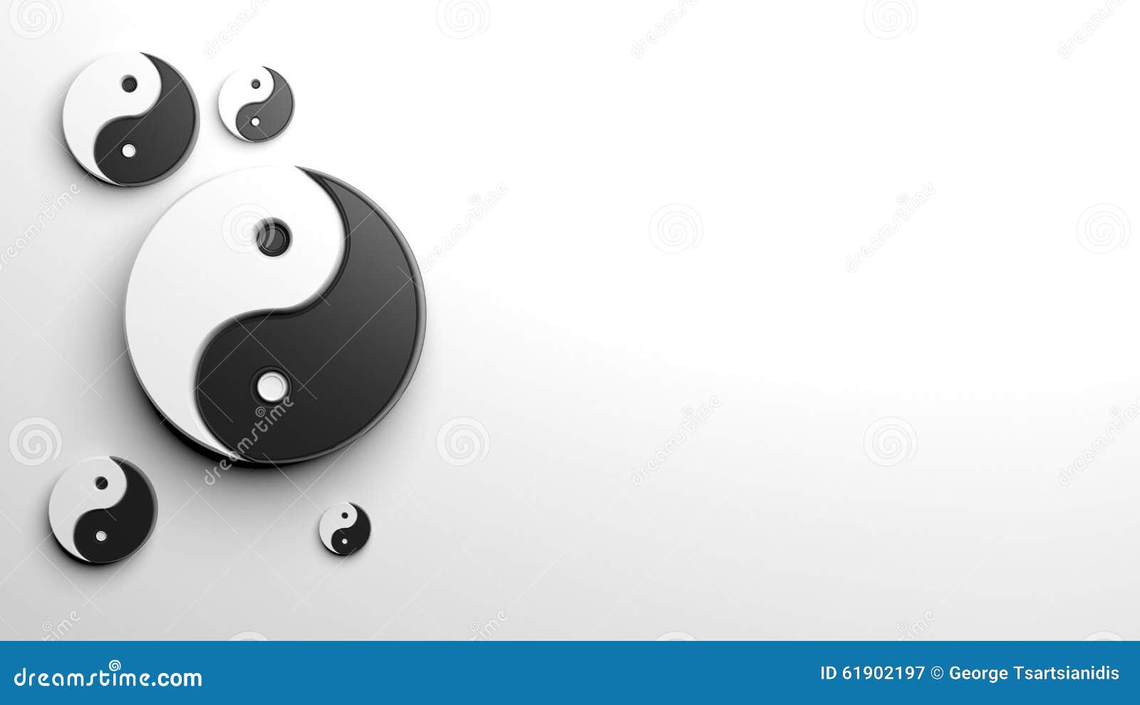 Yin and Yang symbols stock illustration. Illustration of symbol - 61902197