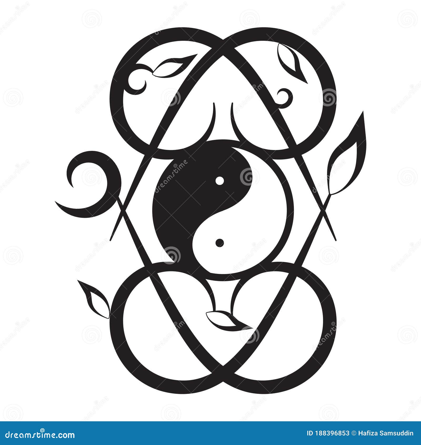 Yin Yang Tattoo Design. Vector Illustration Decorative Design Stock ... Yin Yang Tattoo Design. Vector Illustration Decorative Design Stock ...