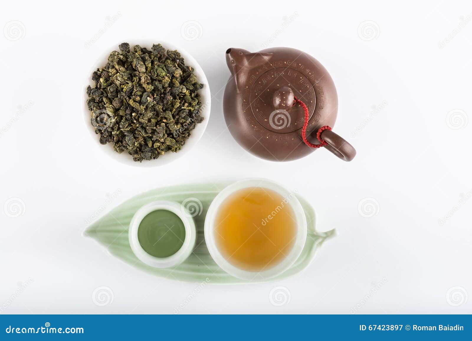 Yin and Yang Tea Set Top View Stock Image - Image of east, isolated ...