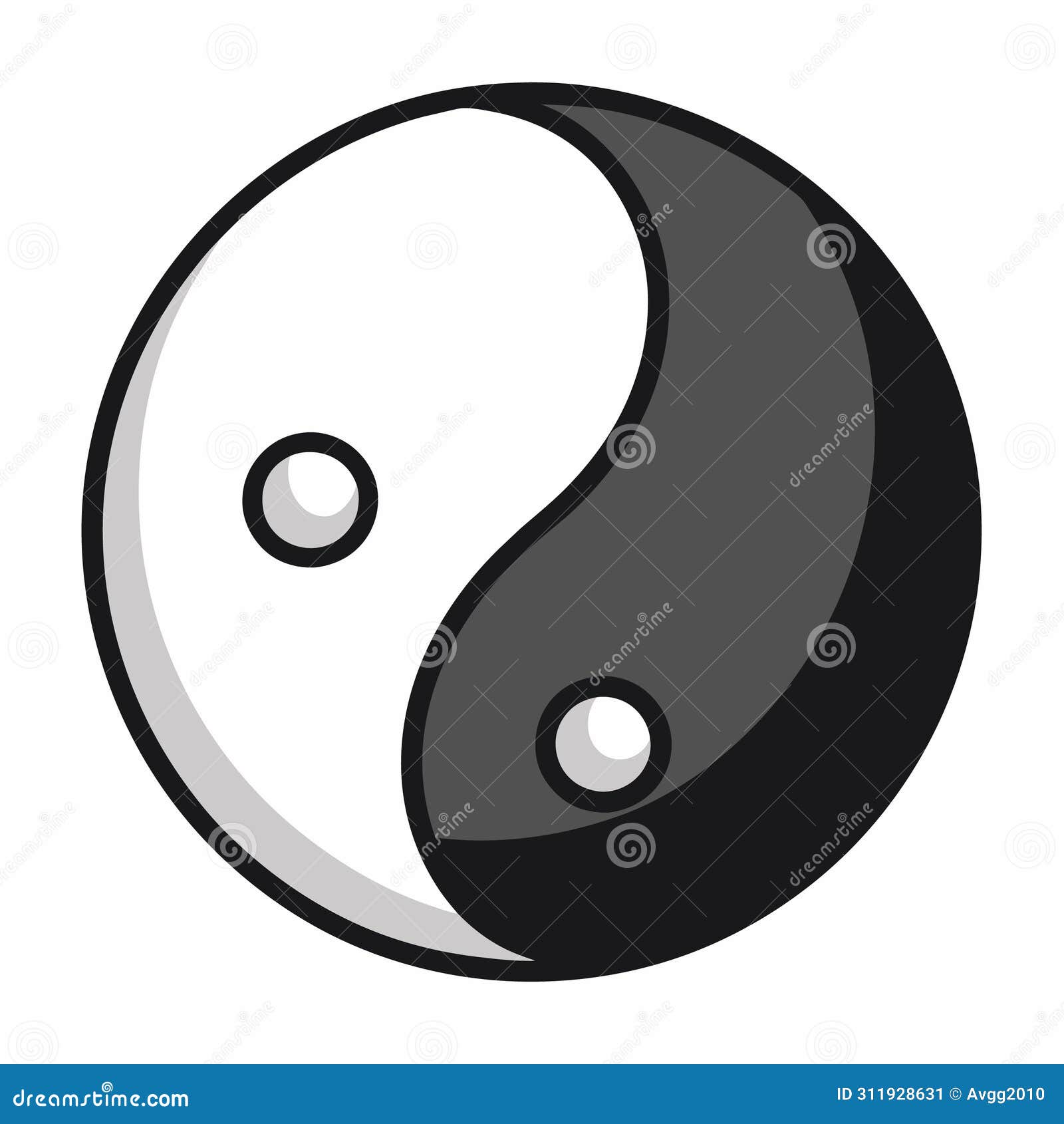 Yin and Yang: Visualization of Dualism in Vector Stock Illustration ...