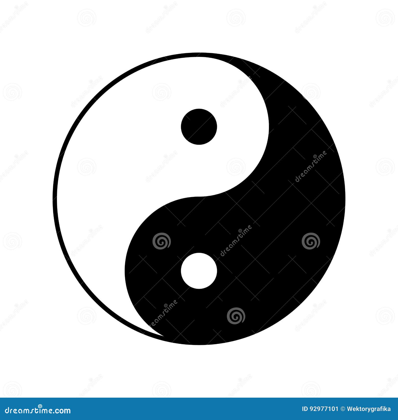 Yin Yang Vector Icon Isolated On Transparent Background, Linear ...