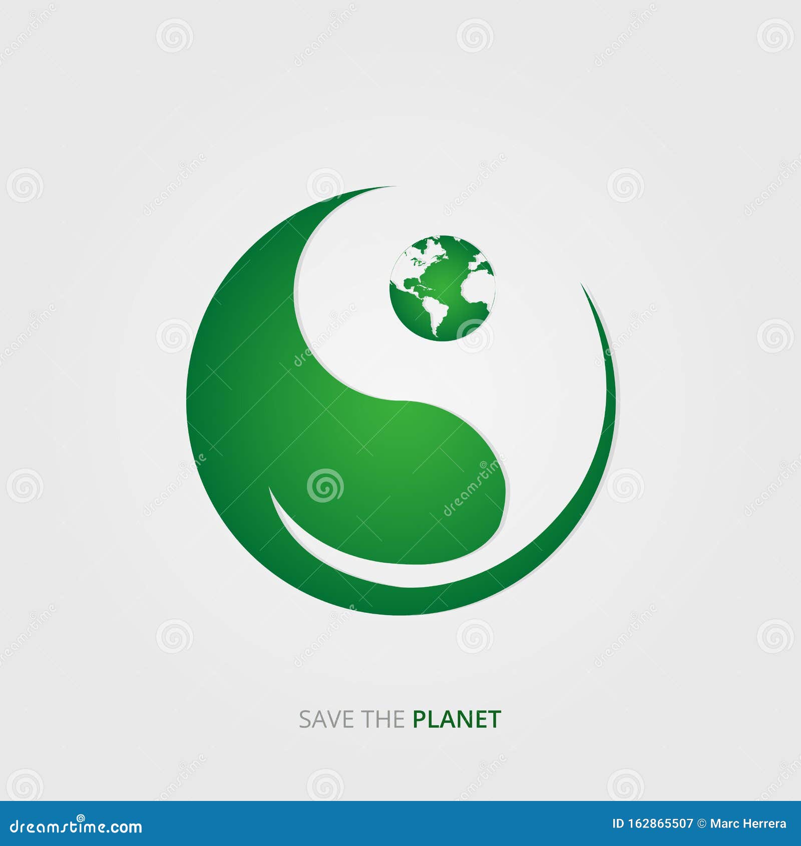 Yin Yang Verde Para El Mundo Ilustración del Vector - Ilustración de ...