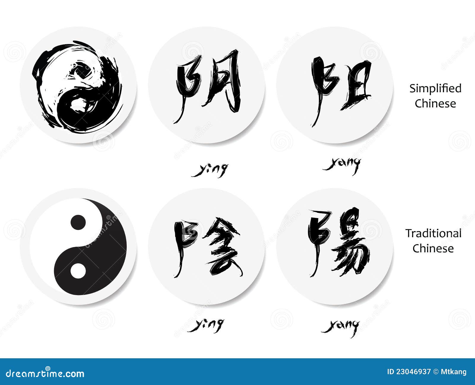 Yin yang or ying yang stock illustration. Illustration of symbol - 23046937