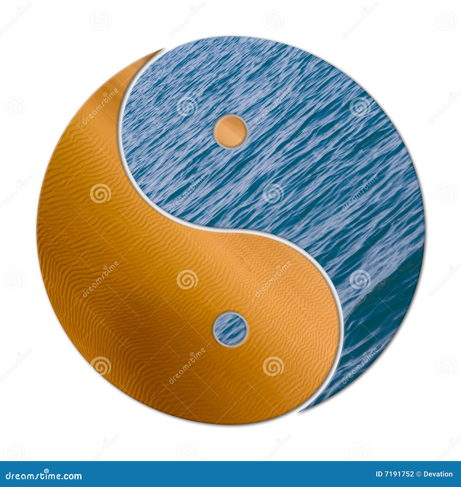 Ying Yang 2 Elements stock illustration. Illustration of earth - 7191752