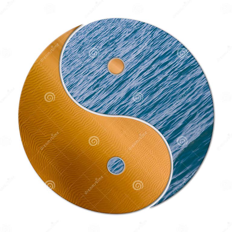 Ying Yang 2 Elements stock illustration. Illustration of earth - 7191752