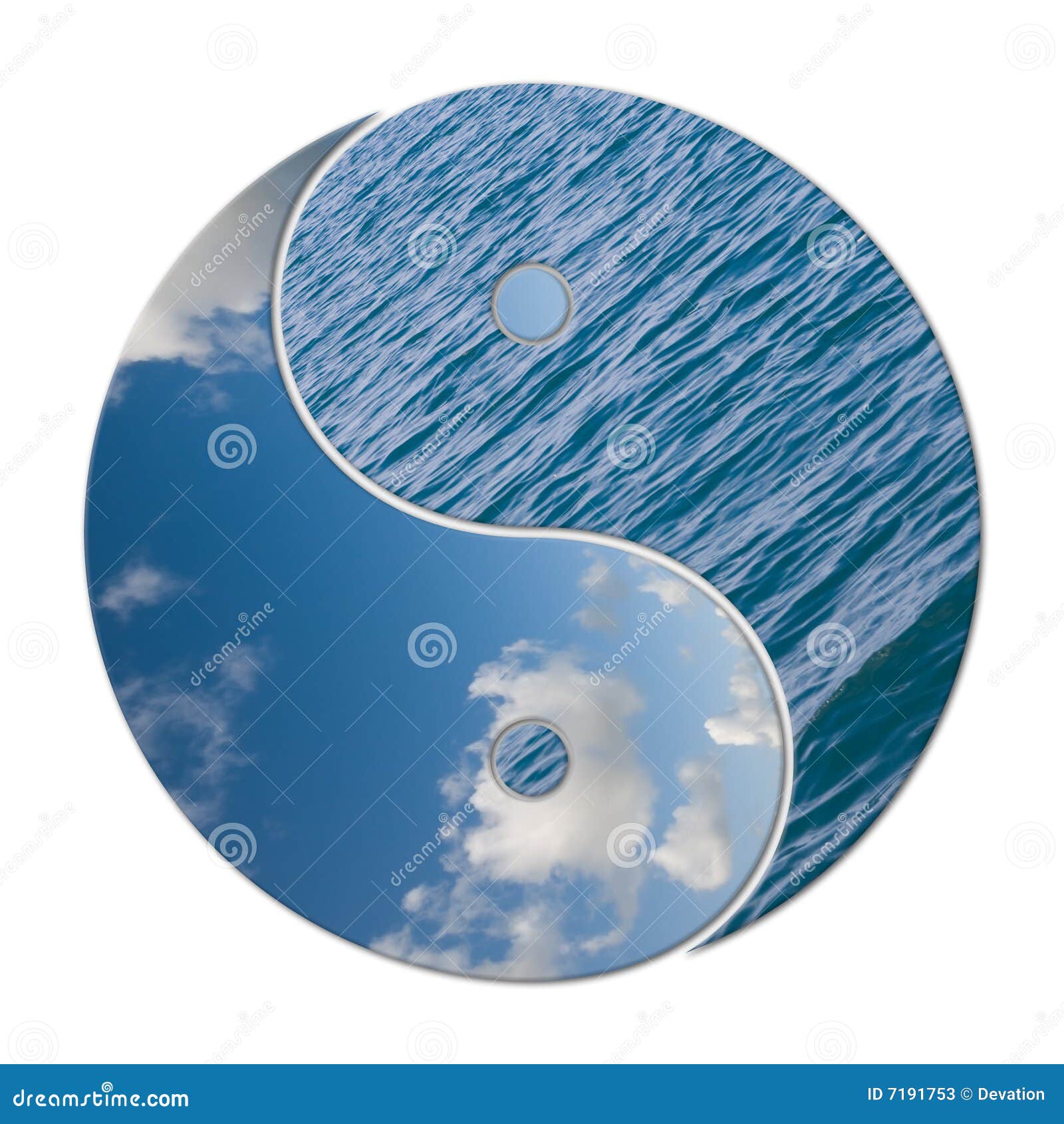 Ying Yang 2 Elements stock illustration. Illustration of taoism - 7191753