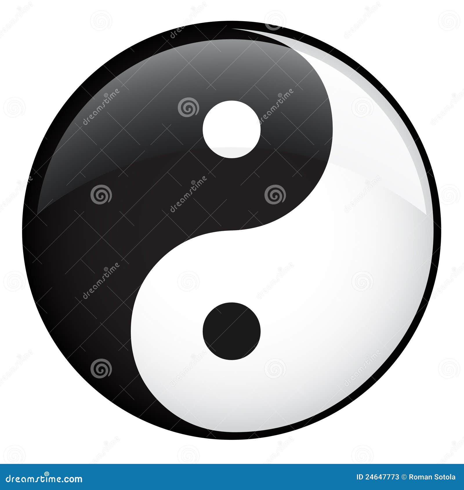 Ying Yang stock vector. Illustration of elegant, buddhism - 24647773