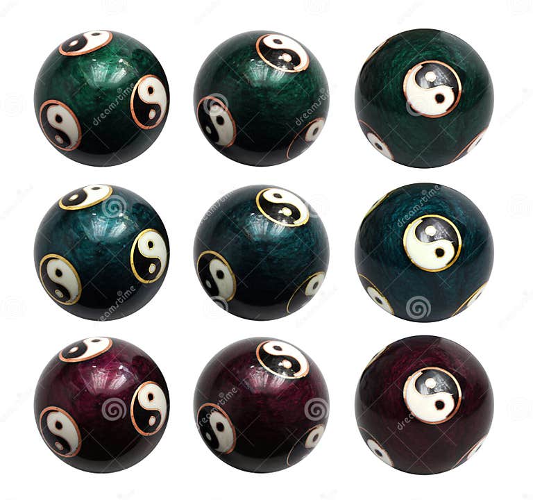 Ying yang balls stock image. Image of beauty, blue, culture - 12845525