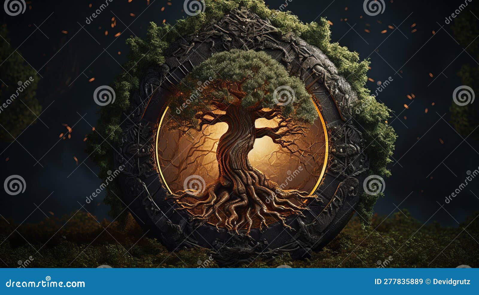 Yggdrasil Tree Of Life Reimagined. Tree Of Life With Data Streams ...