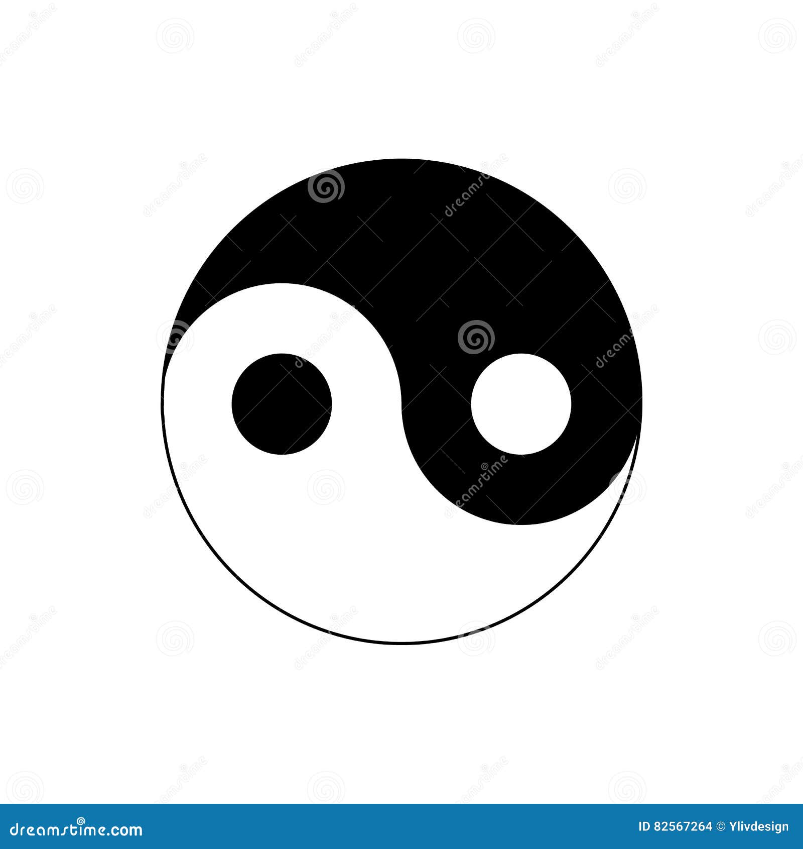 Ying Yang Icon in Simple Style Stock Vector - Illustration of chinese ...