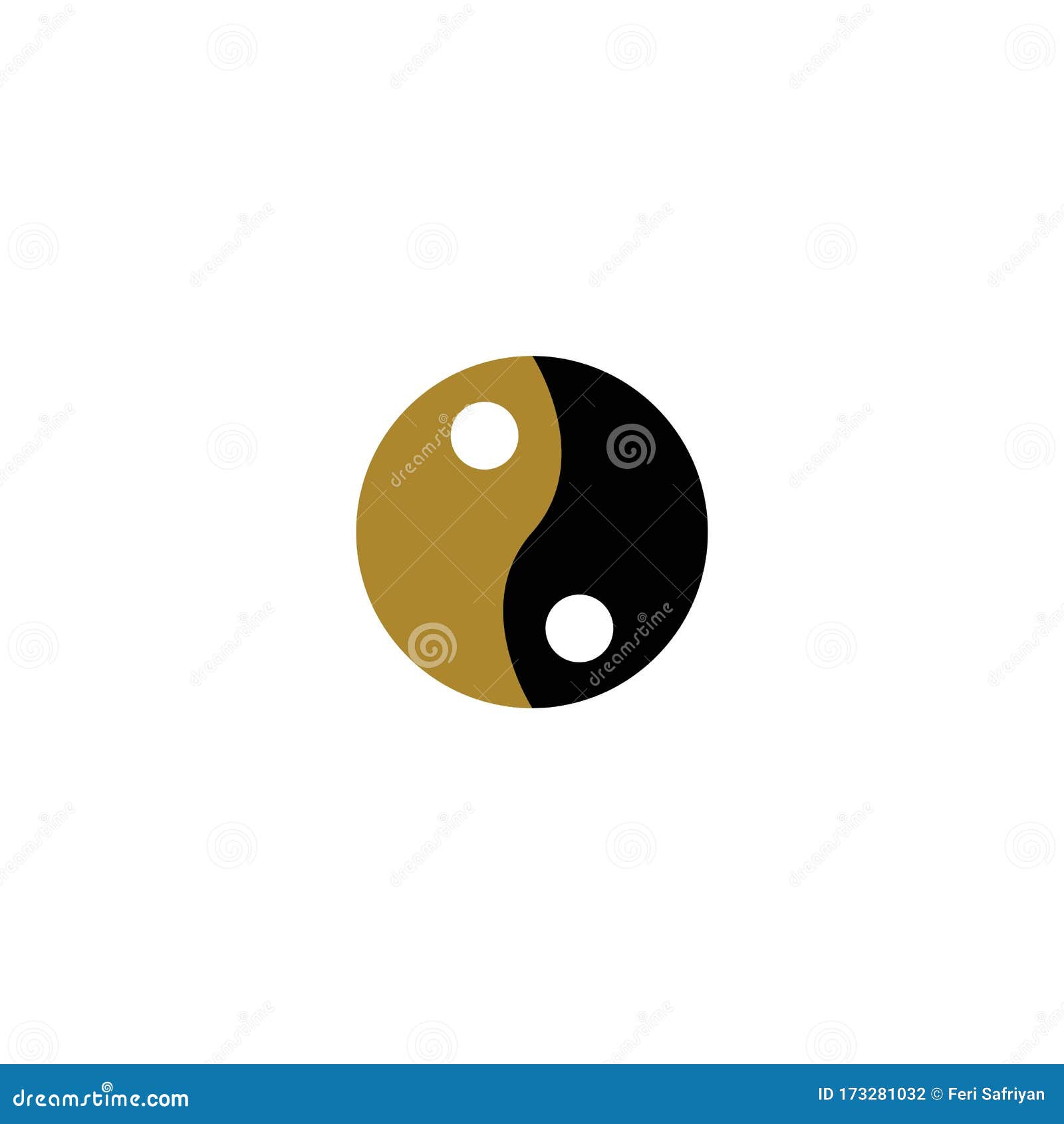 Ying yang logo icon design stock vector. Illustration of ying - 173281032