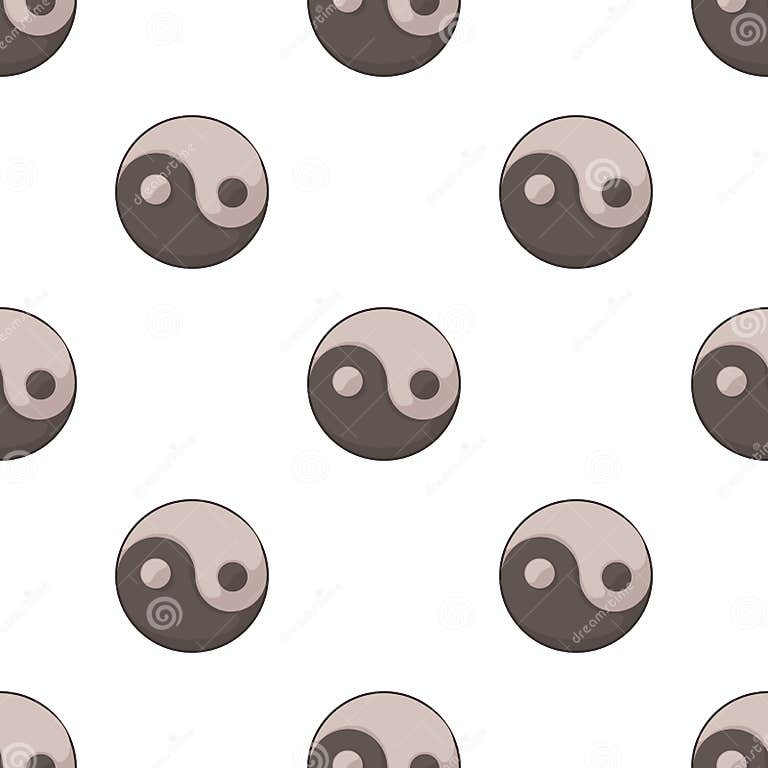 Ying Yang Pattern Seamless Vector Stock Vector - Illustration of ...
