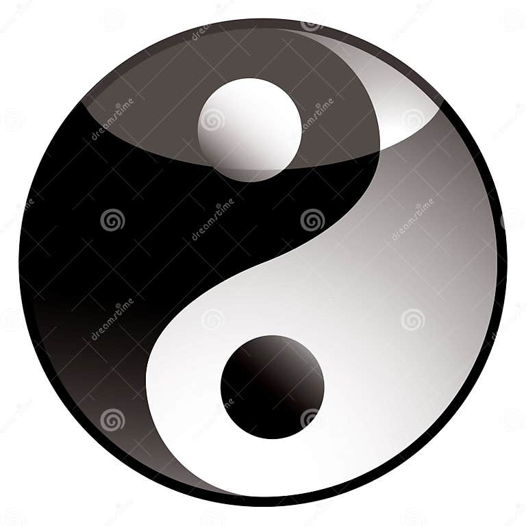 Ying yang shadow stock vector. Illustration of religion - 11856484