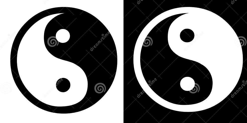 Ying-Yang sign stock illustration. Illustration of black - 19641