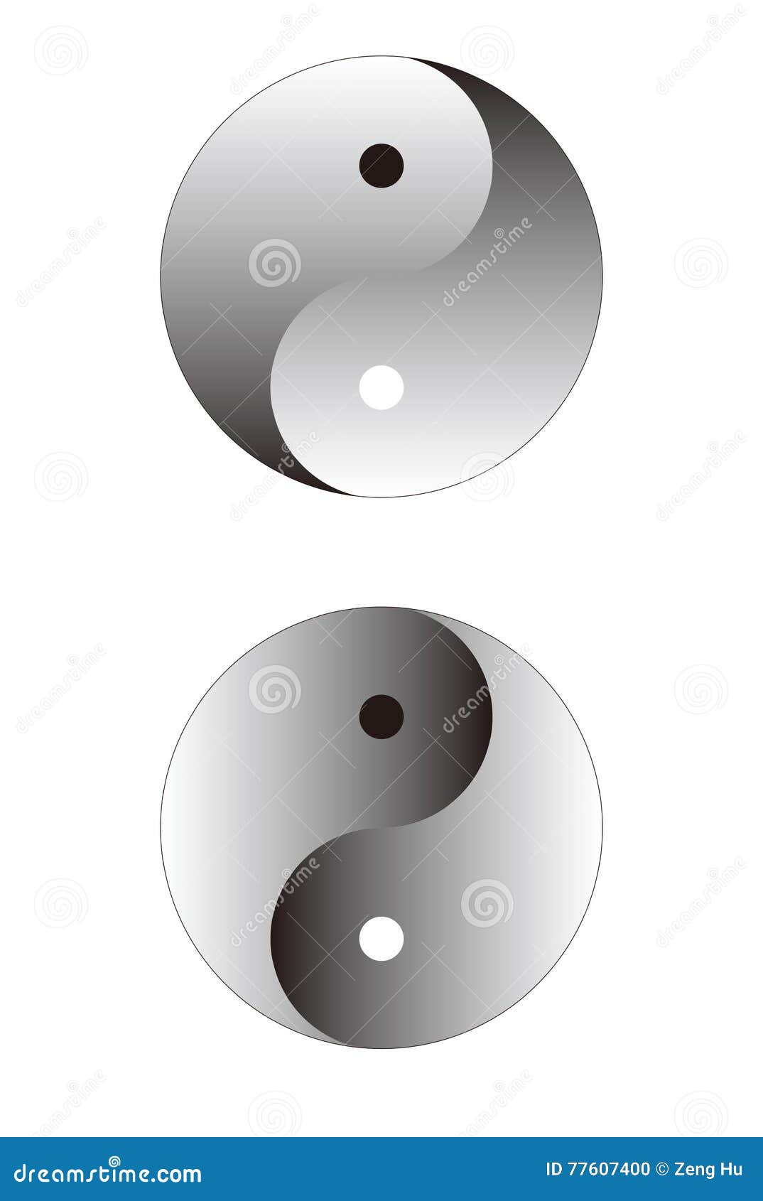 Ying Yang Sphere stock vector. Illustration of buddhist - 77607400