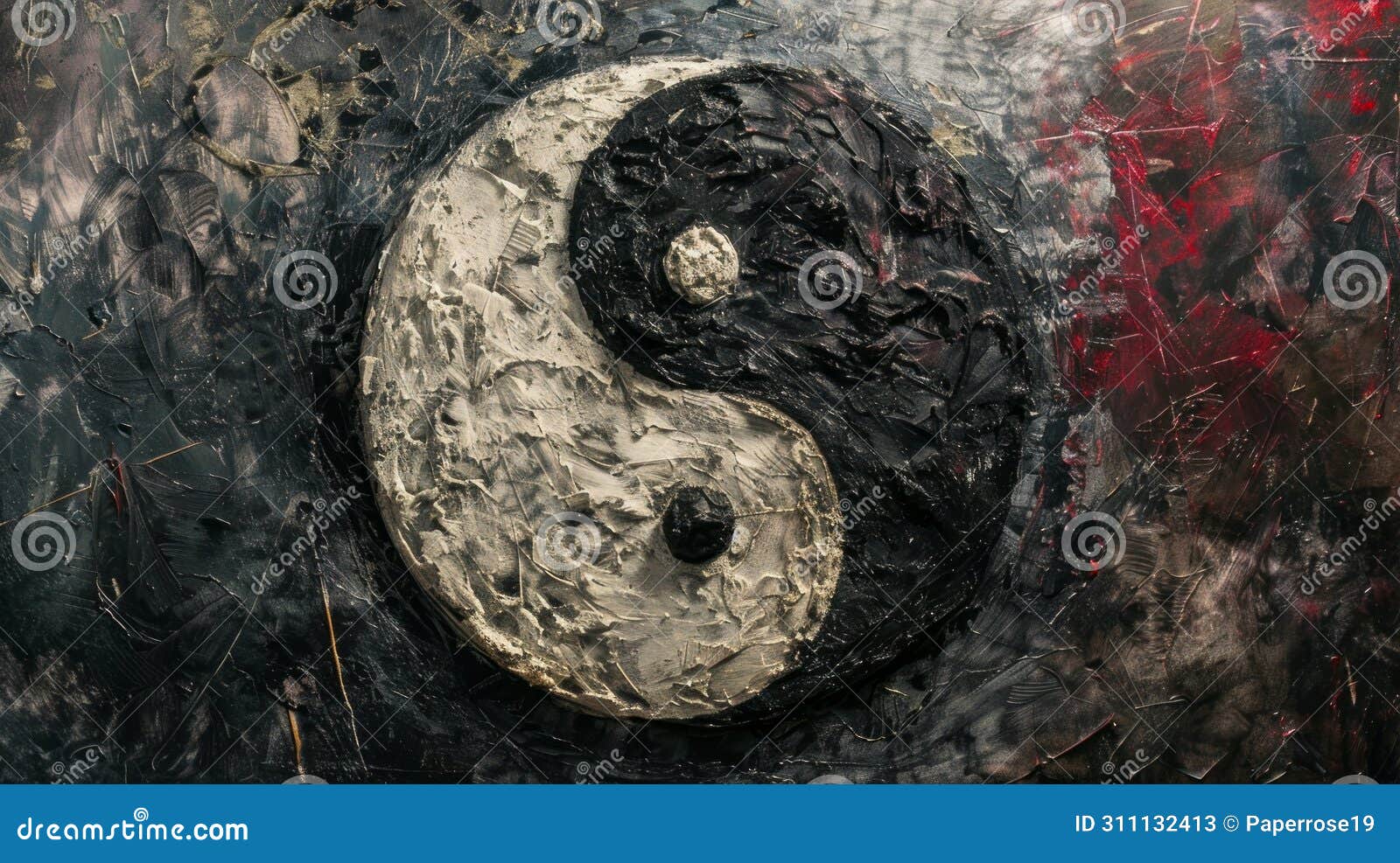 Ying Yang symbol art stock illustration. Illustration of natural ...