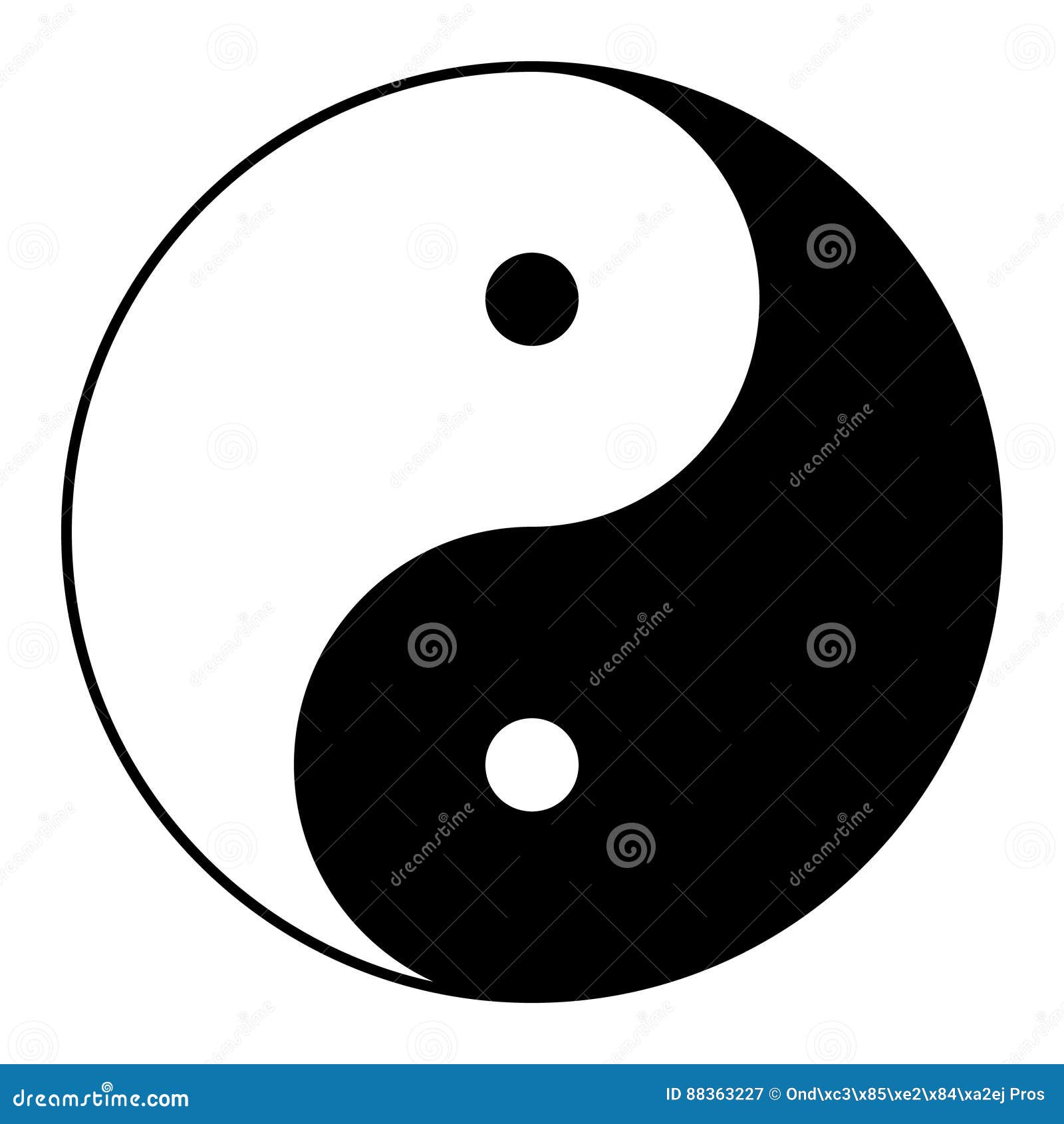 Ying Yang Symbol of Harmony and Balance Stock Vector - Illustration of ...