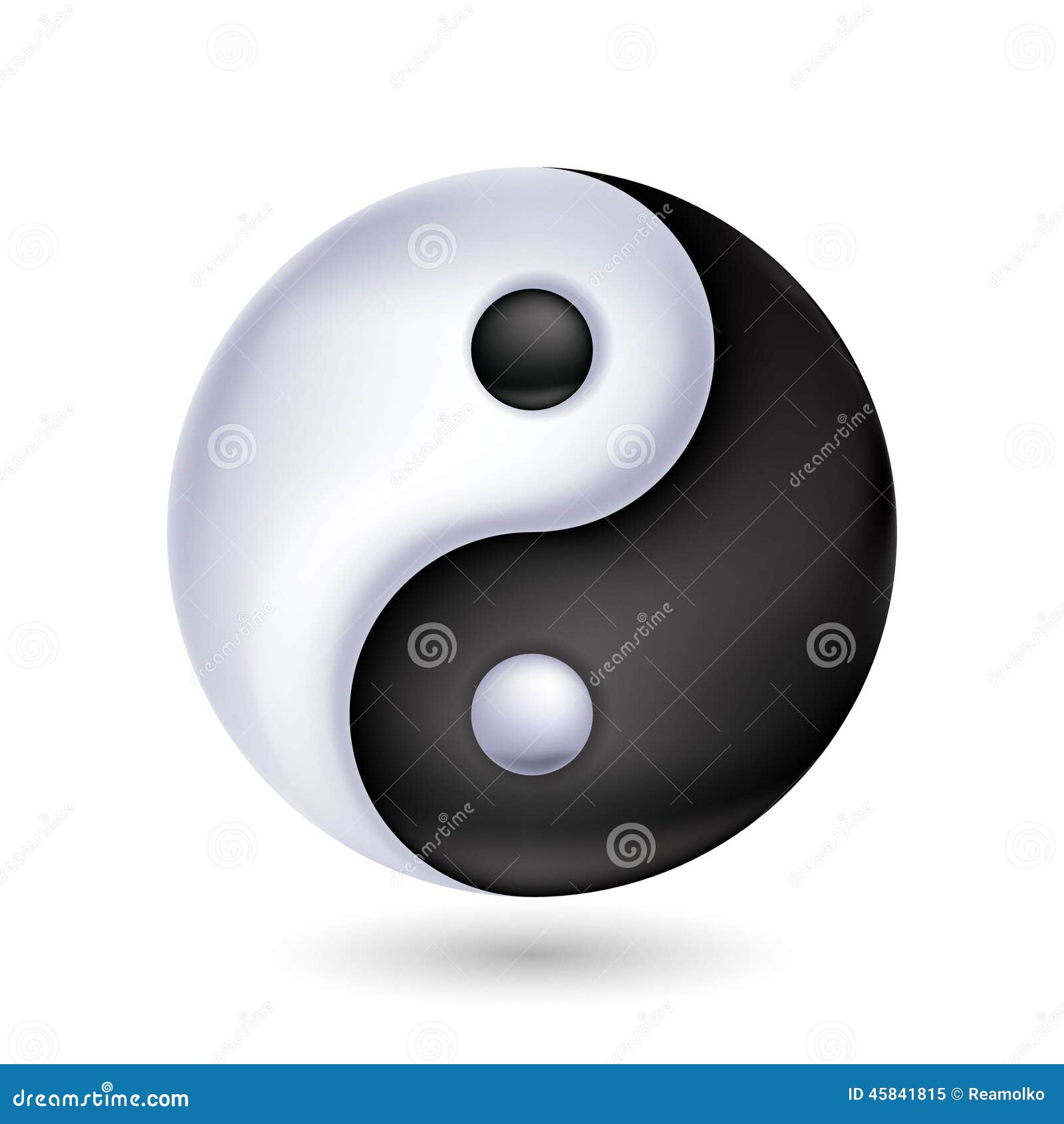 Ying-yang Symbol of Harmony and Balance. Stock Vector - Illustration of ...