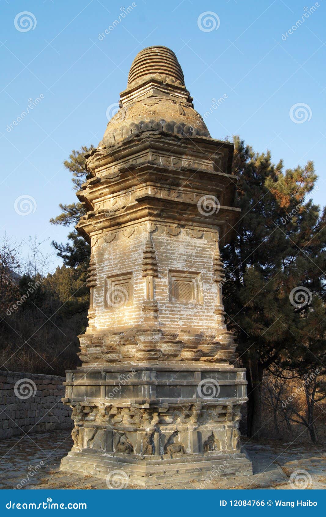 Yinshan Pagodas 2 stock photo. Image of buddhism, temple - 12084766