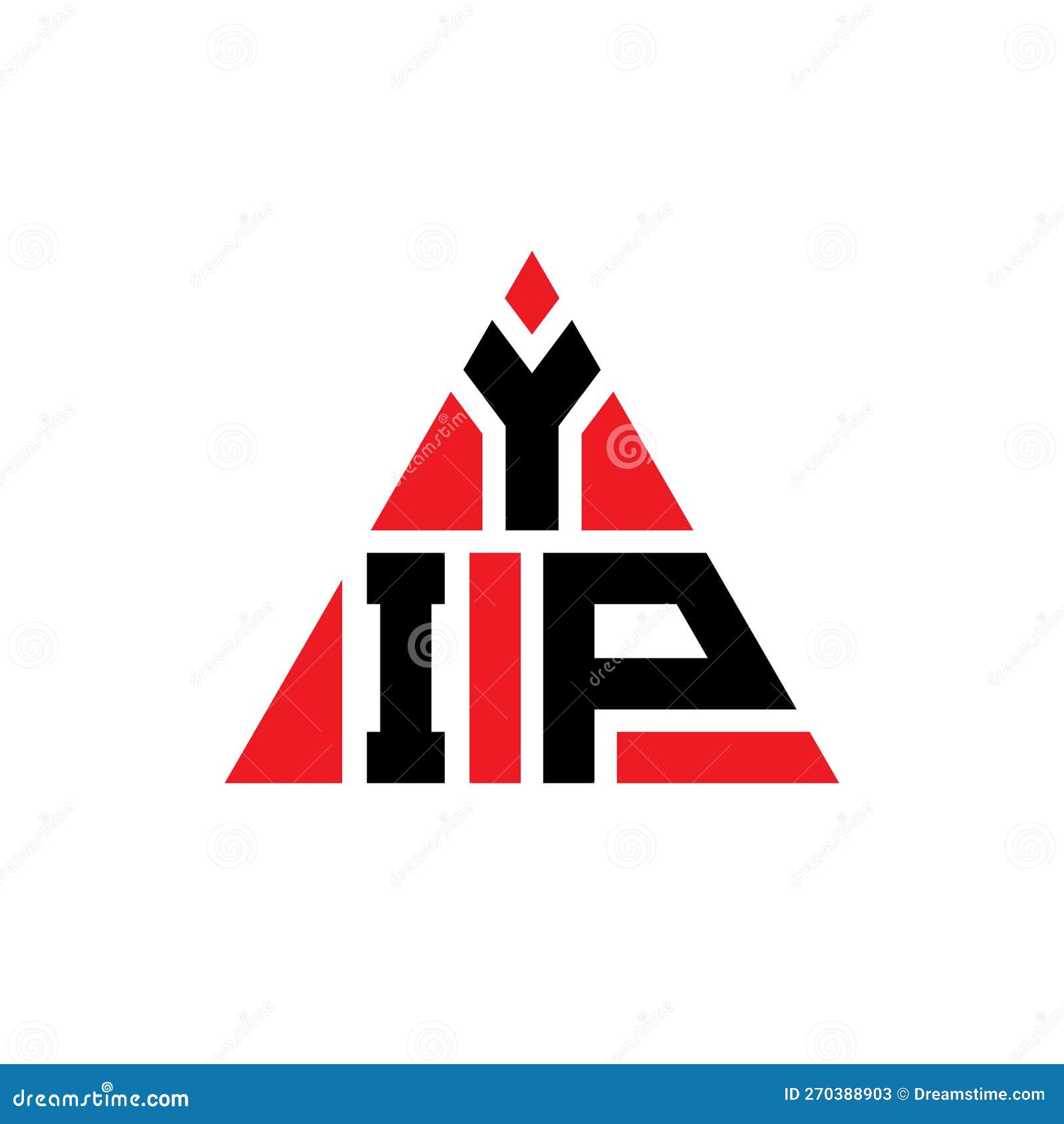 YIP Triangle Letter Logo Design with Triangle Shape. YIP Triangle Logo Design Monogram Stock ...