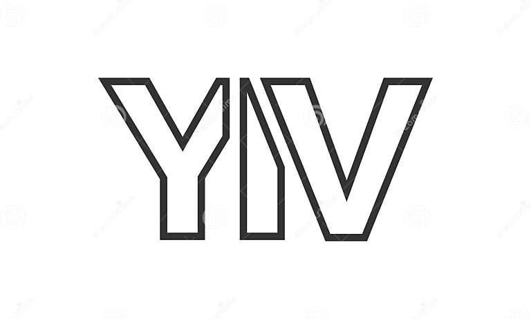YIV Logo Design Template with Strong and Modern Bold Text. Initial ...