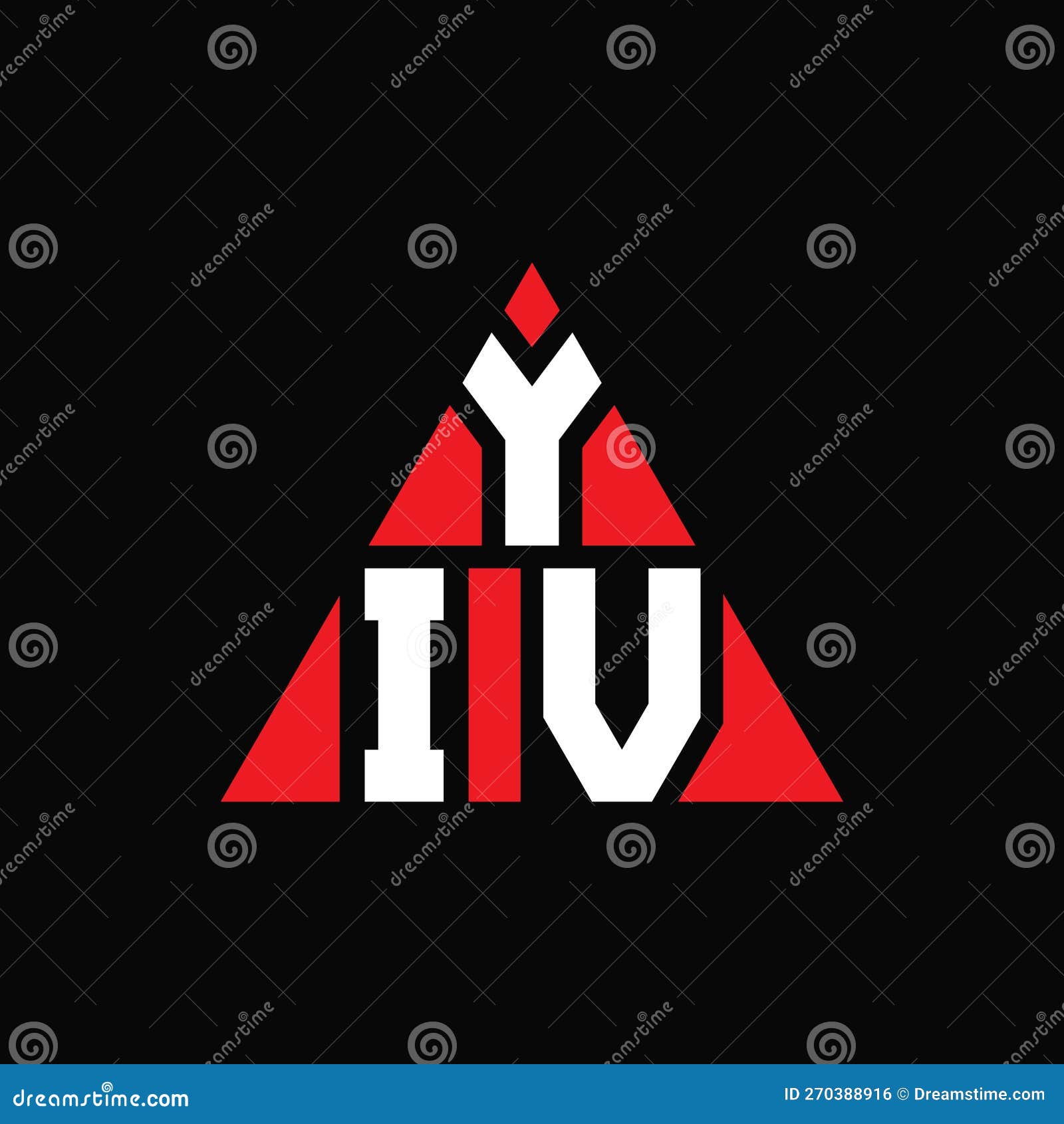 YIV Triangle Letter Logo Design with Triangle Shape. YIV Triangle Logo ...