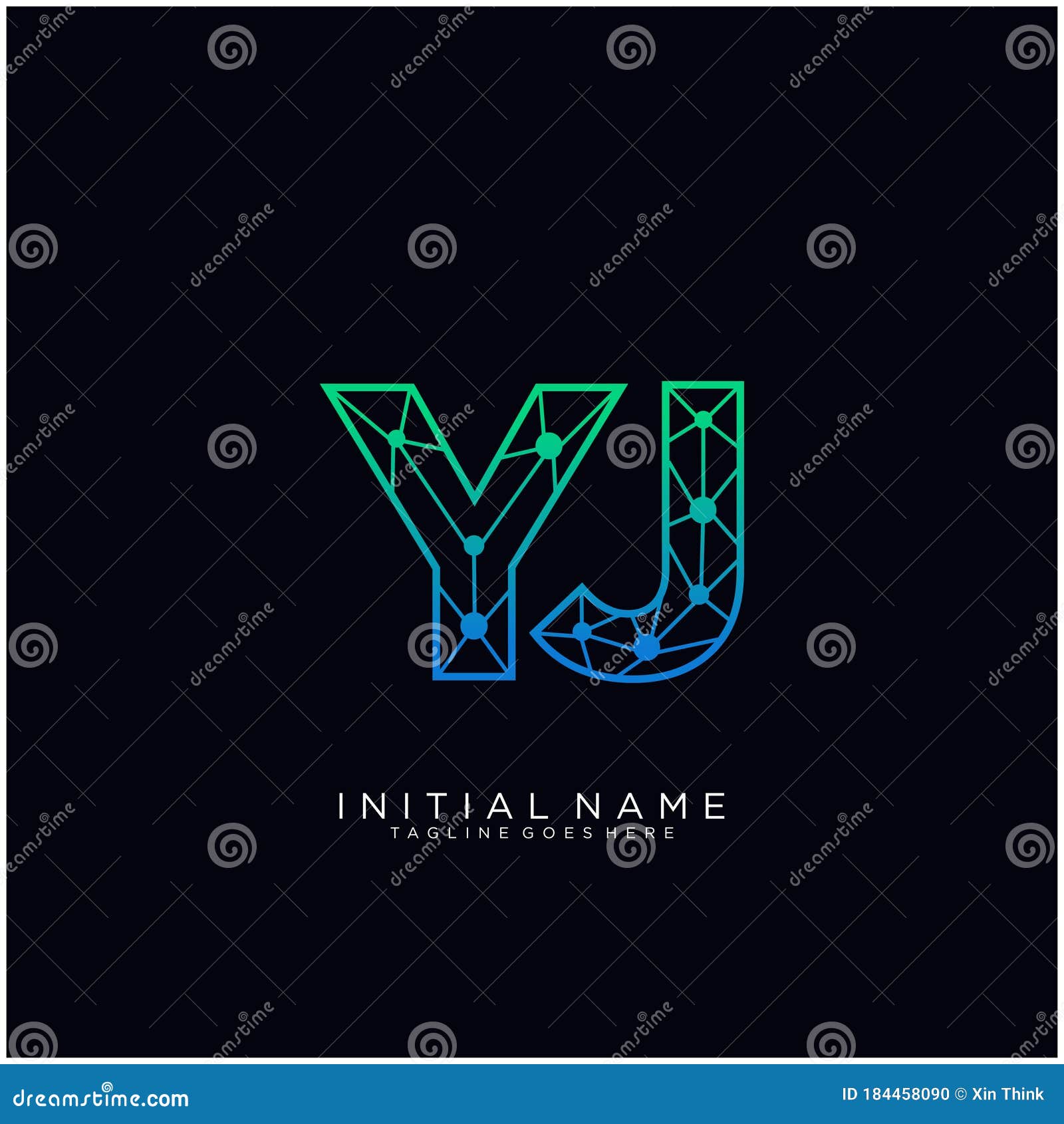 YJ Letter Logo Icon Design Template Elements Stock Vector ...