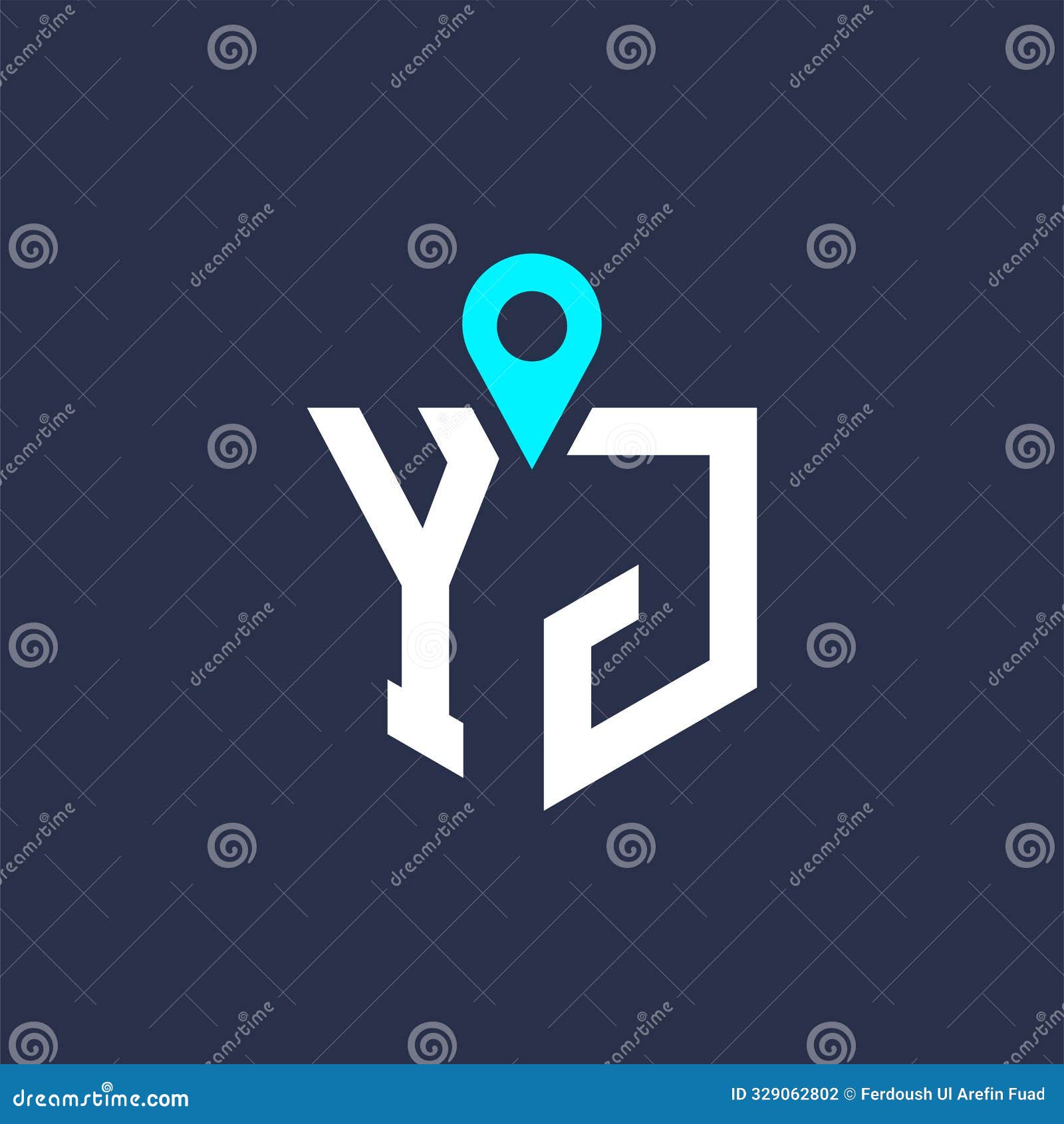 YJ Location Logo Design for Recruitment and Navigation - Letter YJ Logo ...