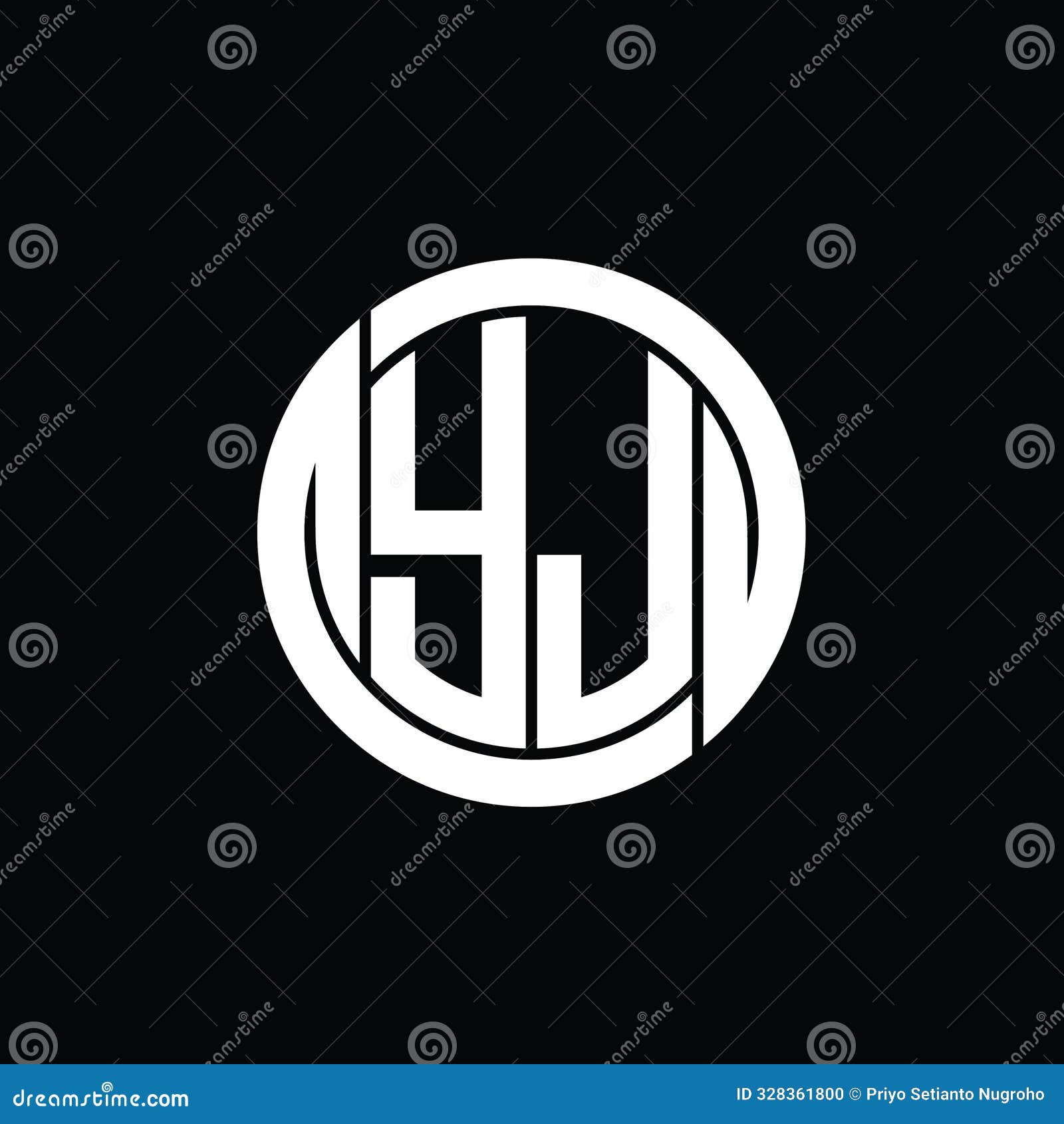 YJ Logo Monogram Shield Inside Circle Shape Vector Images Design ...