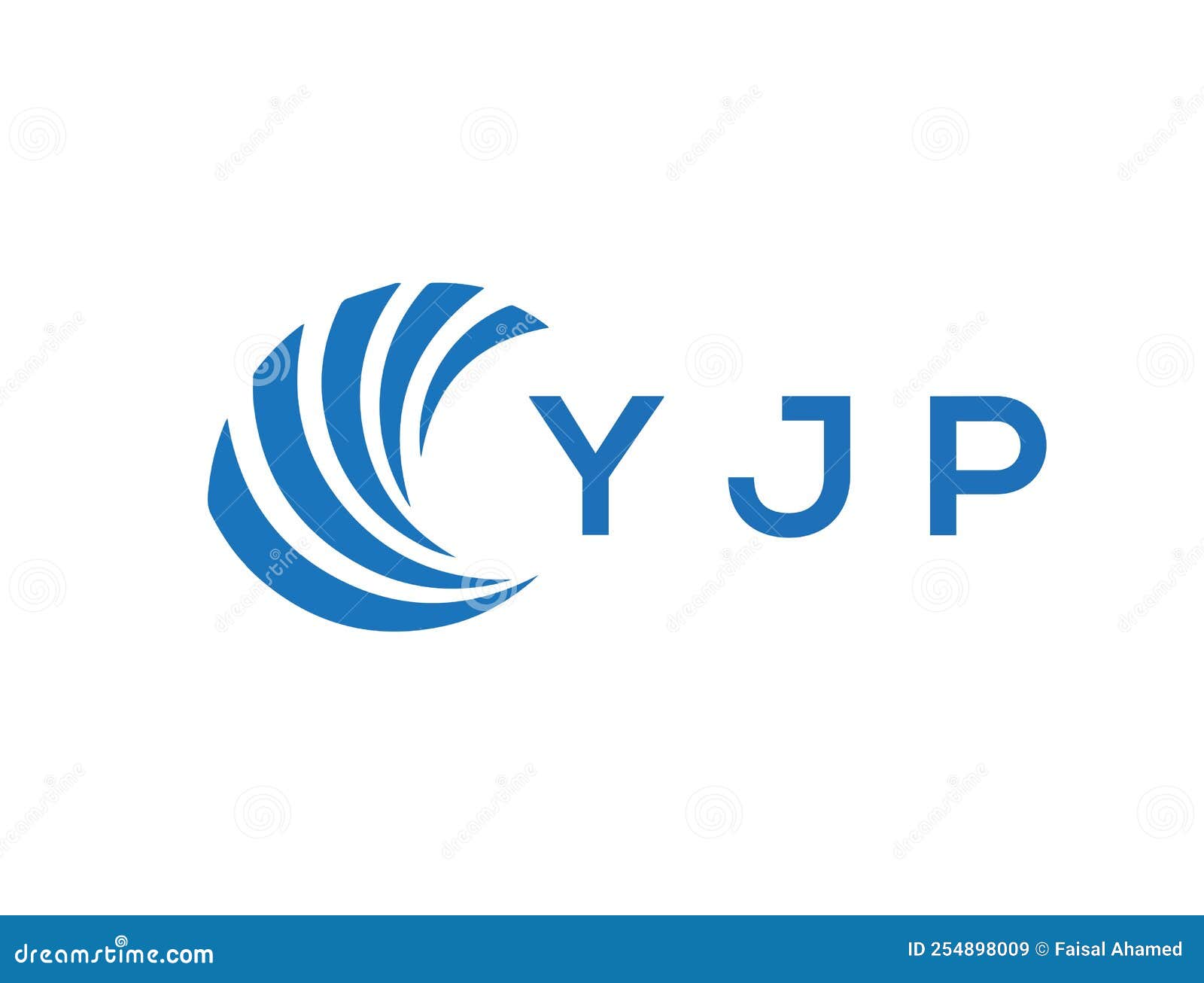 YJP Letter Logo Design on White Background. YJP Creative Circle Letter ...