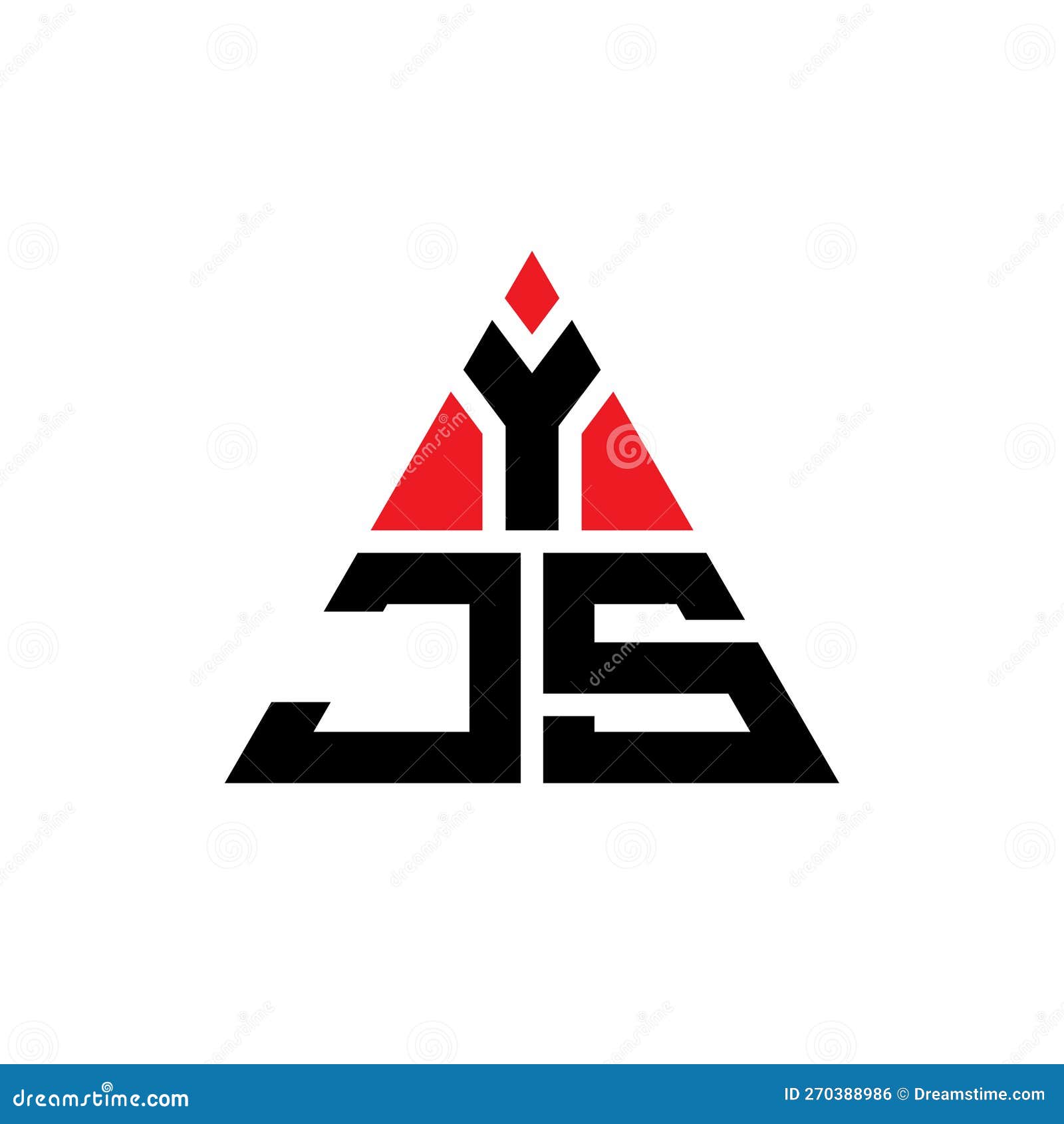 YJS Triangle Letter Logo Design with Triangle Shape. YJS Triangle Logo ...