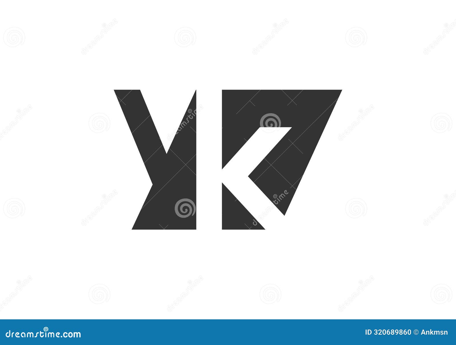YK Creative Geometric Initial Based Modern and Minimal Logo. Letter Y K ...