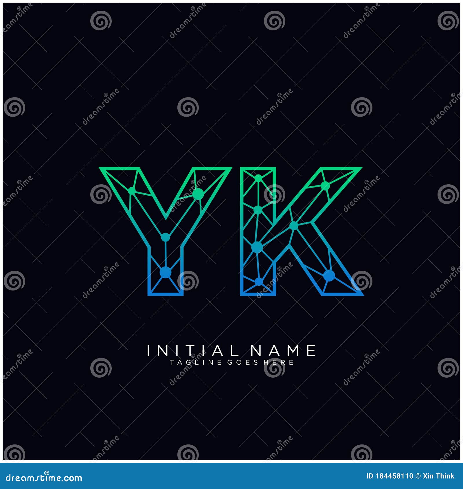 YK Letter Logo Icon Design Template Elements Stock Vector ...