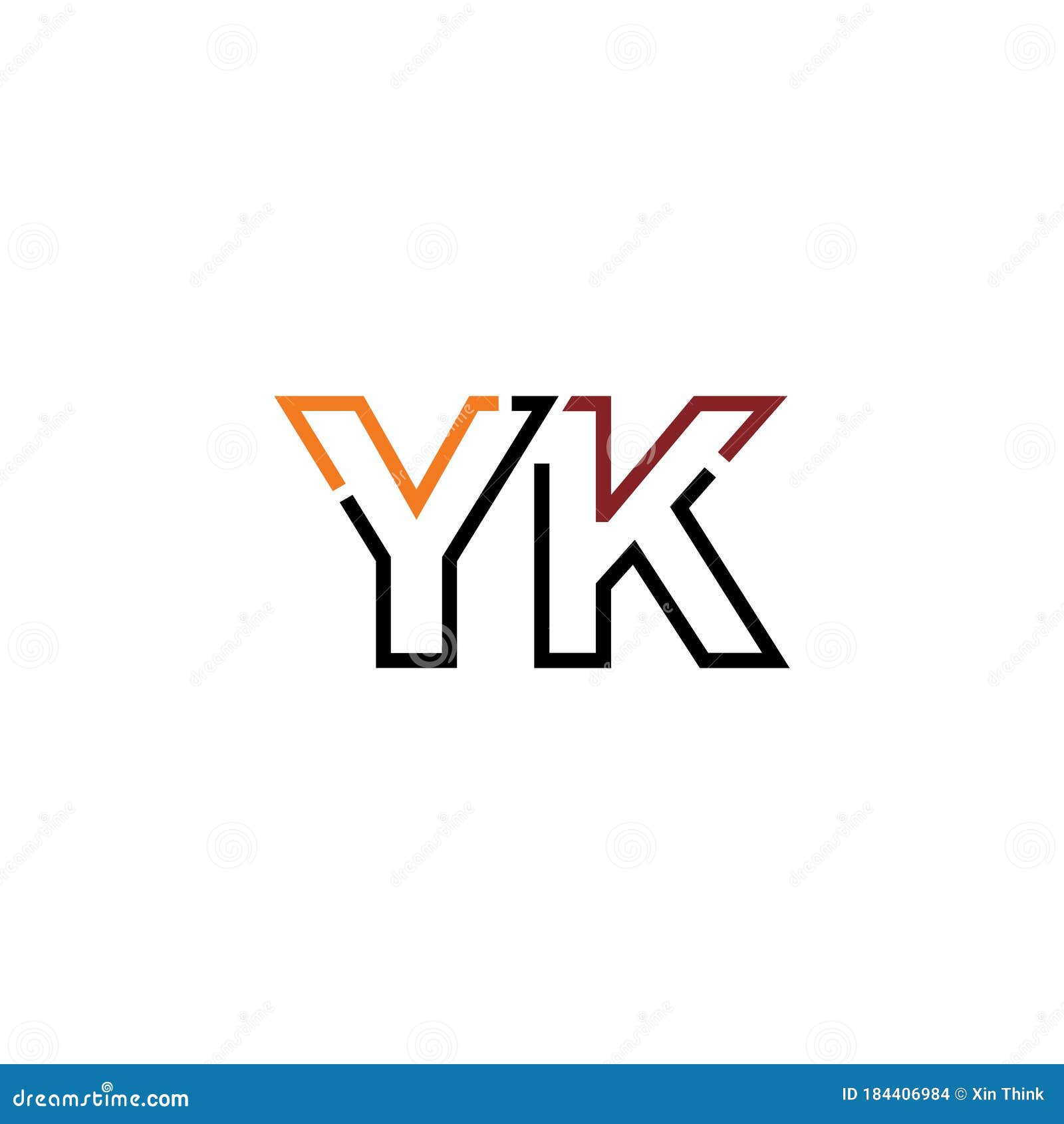 YK Letter Logo Icon Design Template Elements Stock Vector ...
