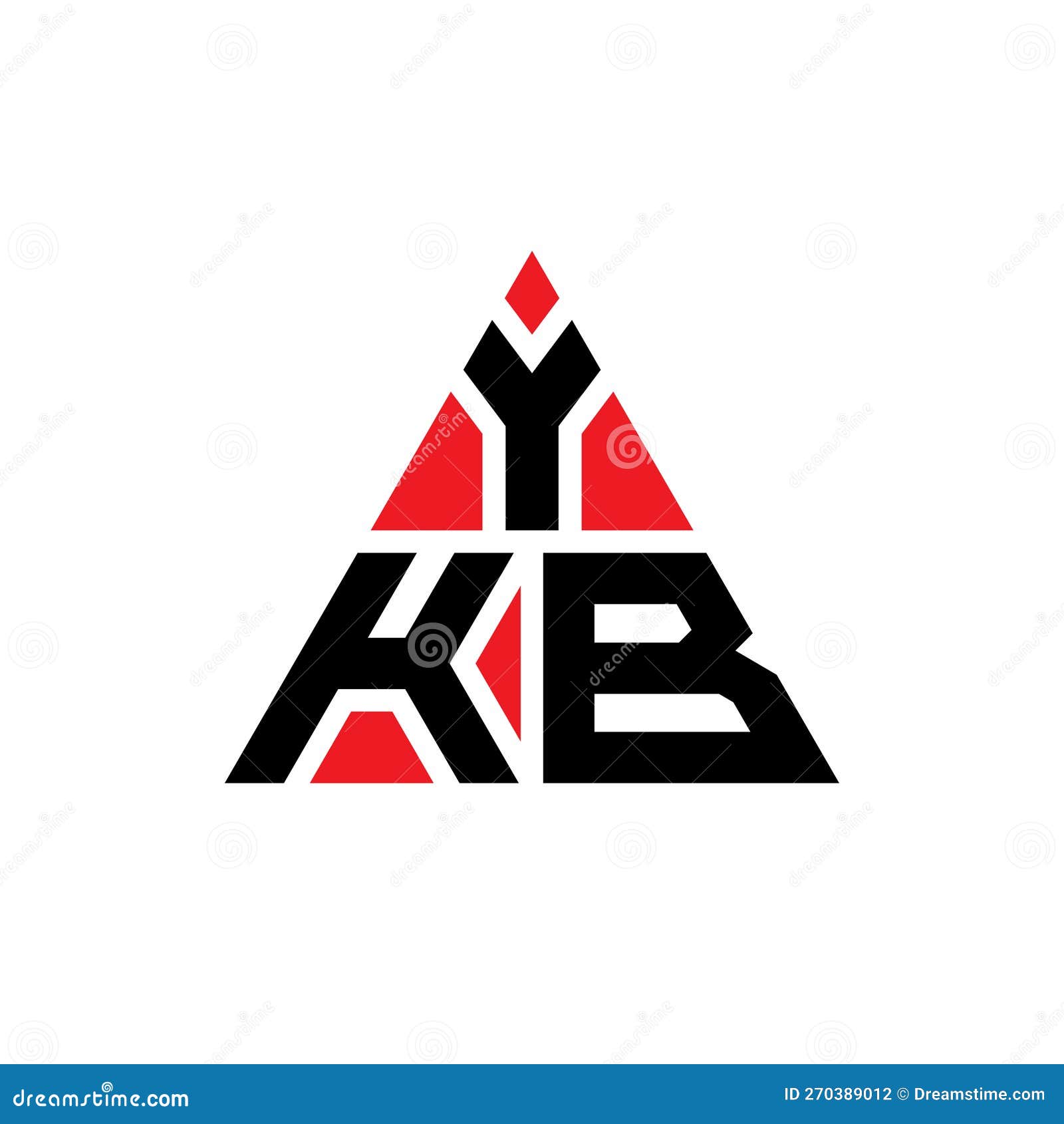 YKB Triangle Letter Logo Design with Triangle Shape. YKB Triangle Logo ...